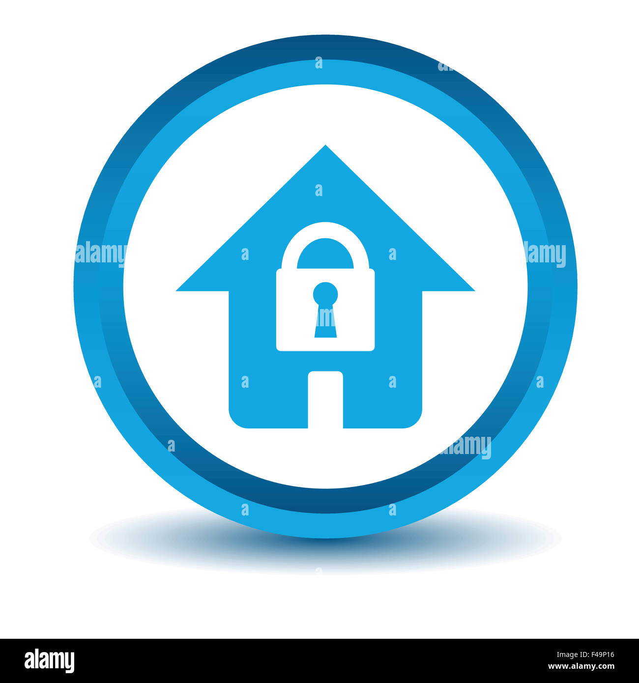 Blue Lock icon Stock Photo - Alamy