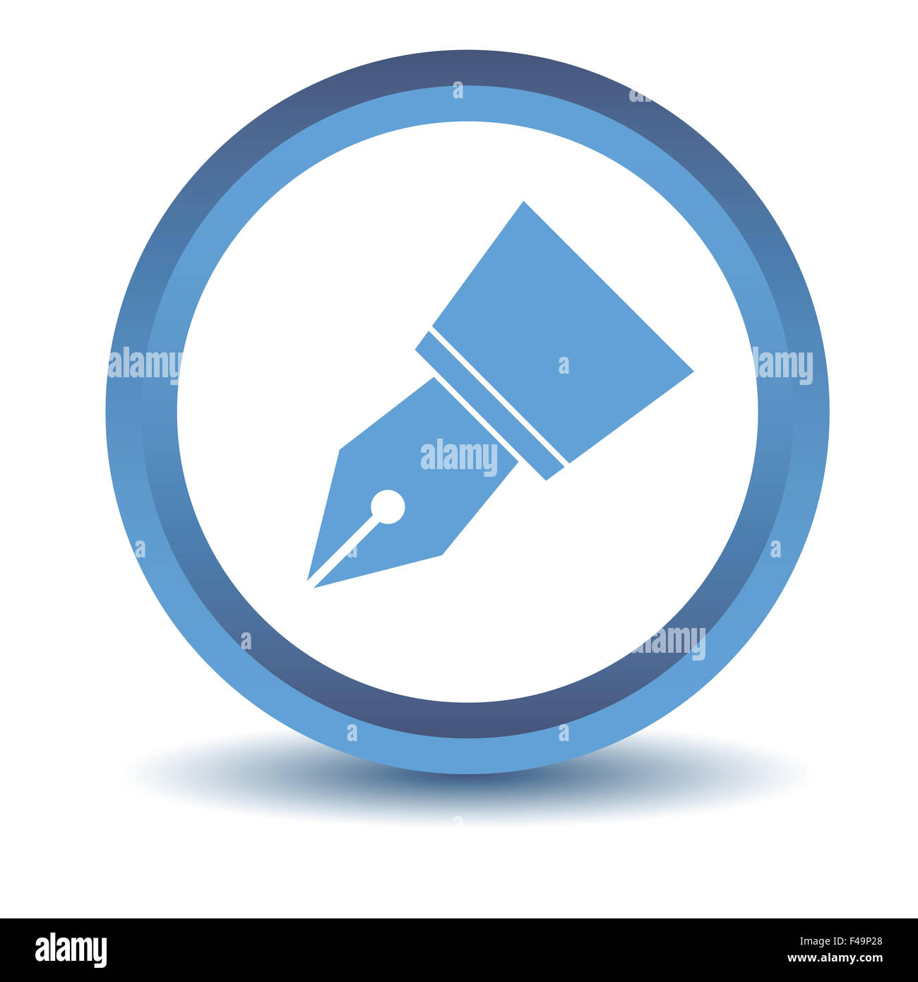 Blue Pen icon Stock Photo - Alamy