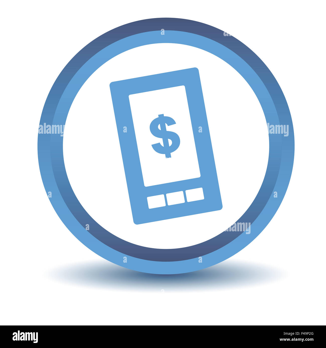 Blue Dollar phone icon Stock Photo - Alamy