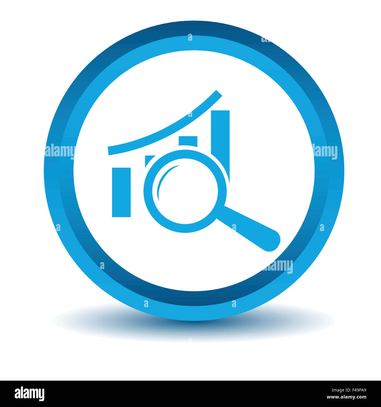 Blue Graph scan icon Stock Photo - Alamy