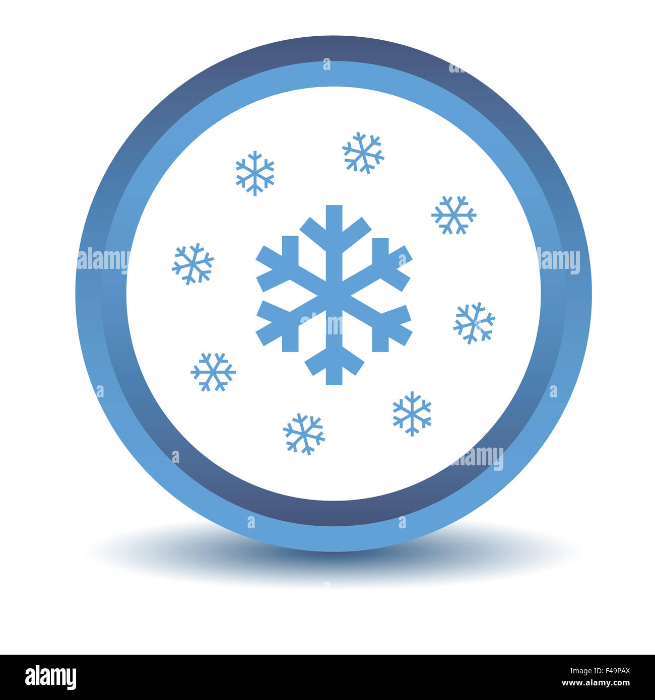 Blue Snow icon Stock Photo - Alamy