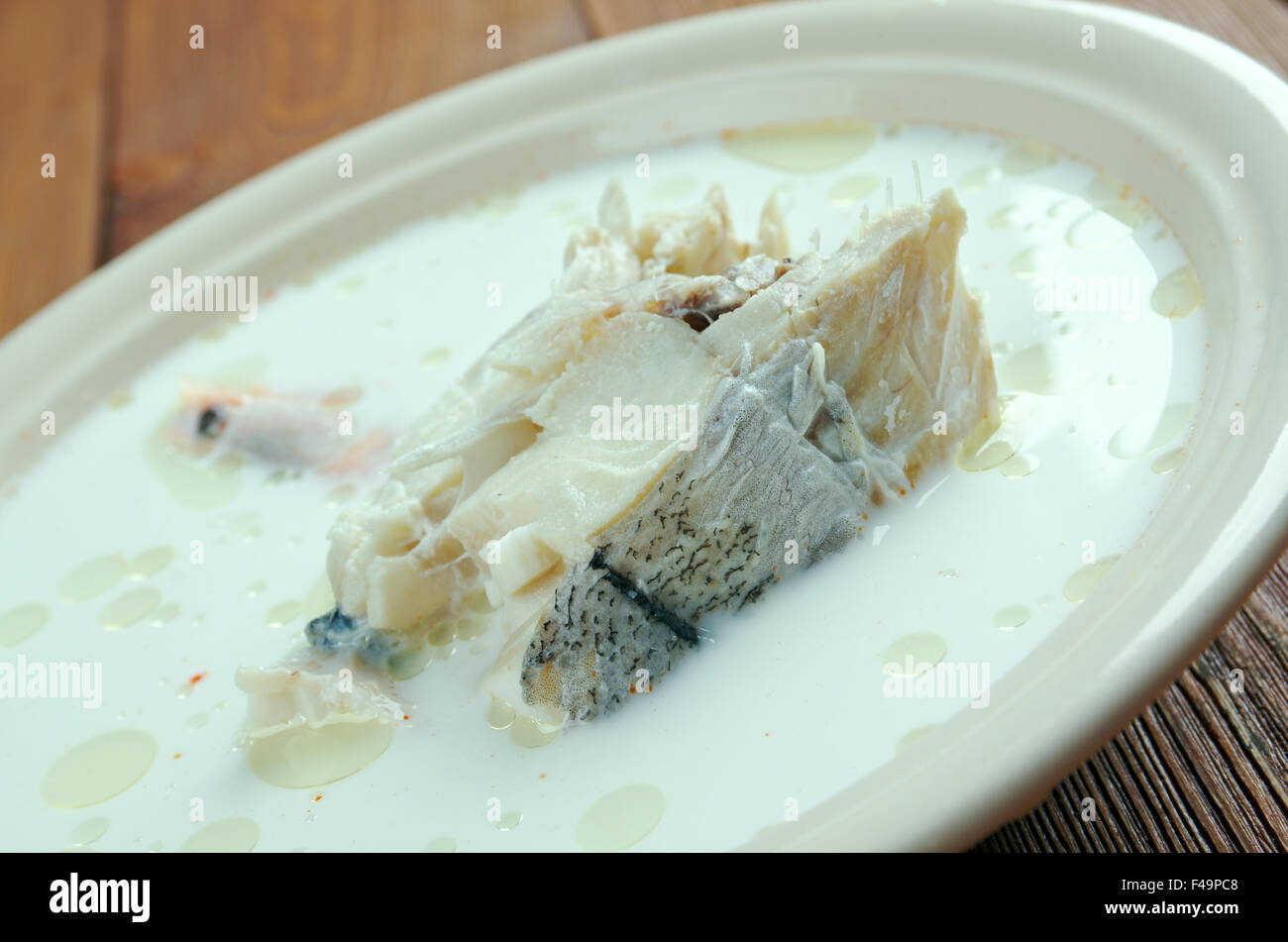 Soup fish cream Stock Photo - Alamy