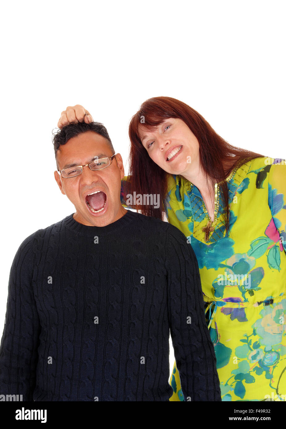 Hair pulling fight hi-res stock photography and images - Alamy