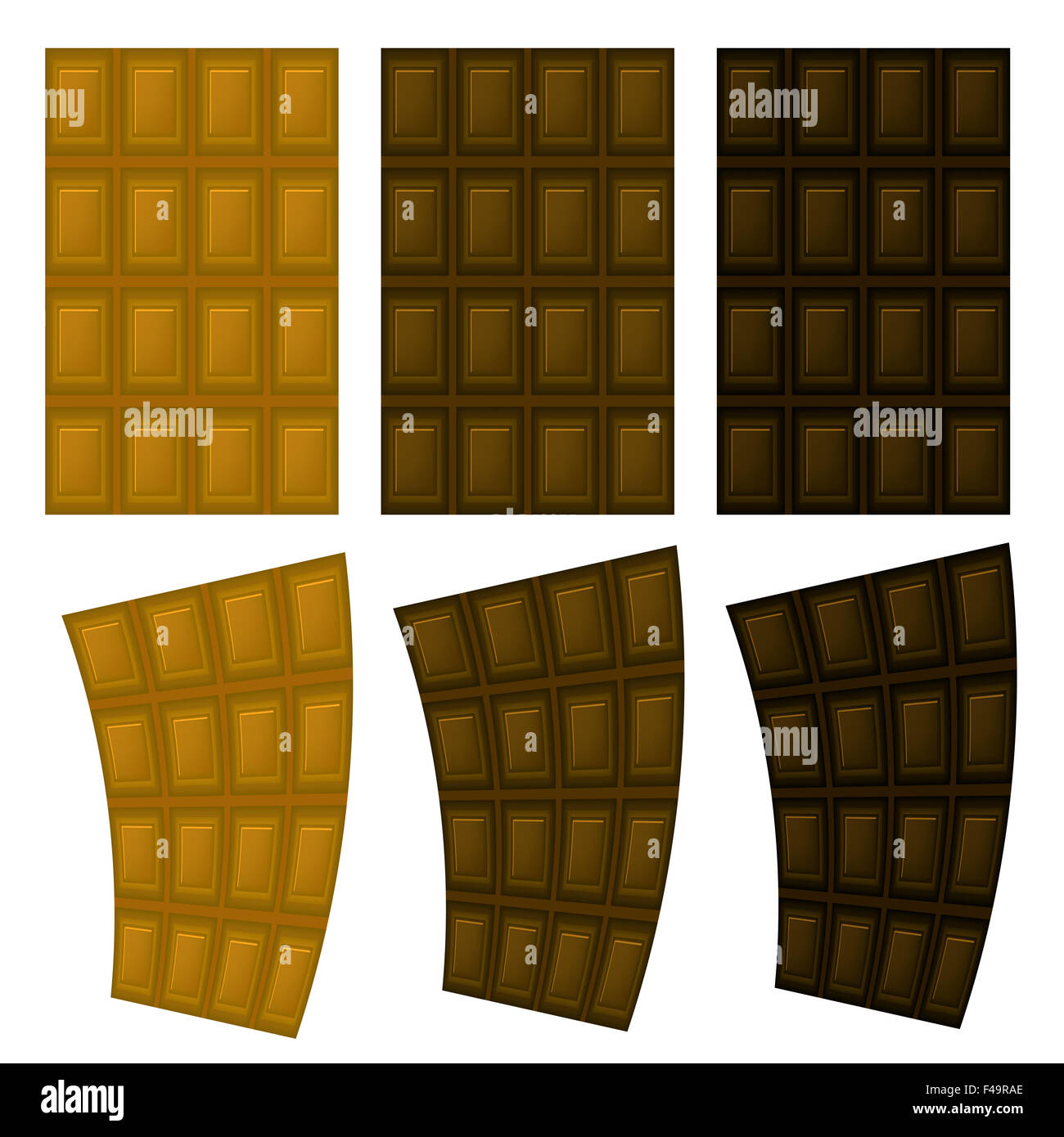 Chocolate bar block icon Cut Out Stock Images & Pictures - Alamy