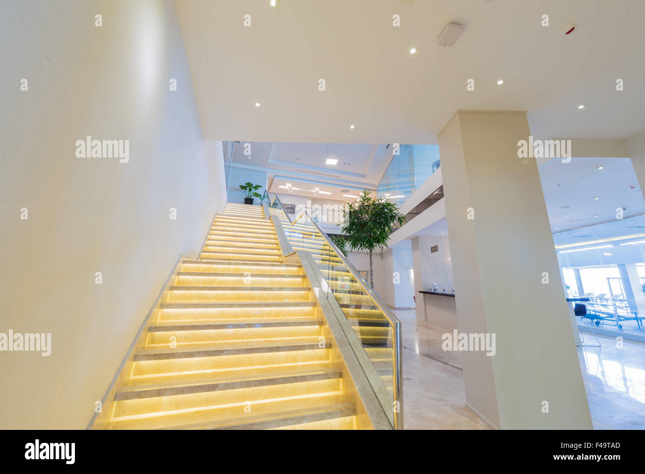 Stair case in the modern hotel interior Stock Photo - Alamy
