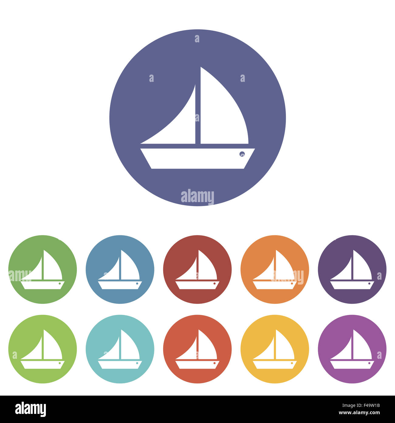 Ship flat icon Stock Photo - Alamy