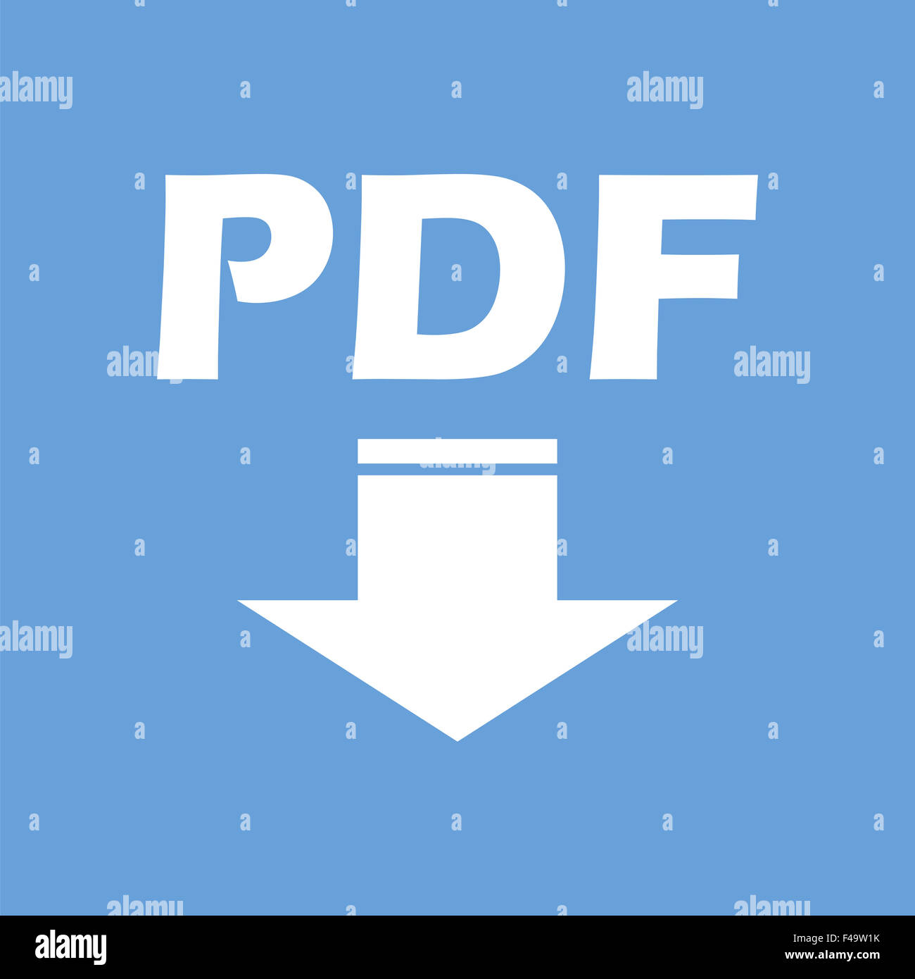 Pdf white icon Stock Photo - Alamy