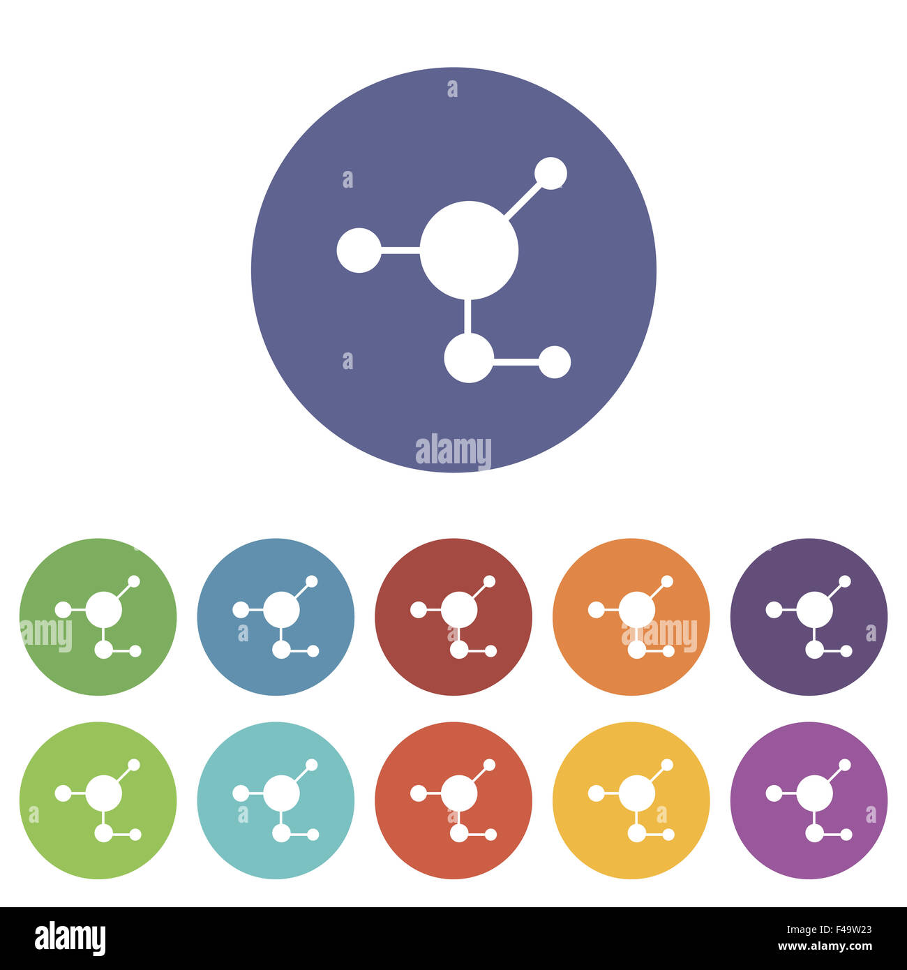 Atom icon set hi-res stock photography and images - Alamy