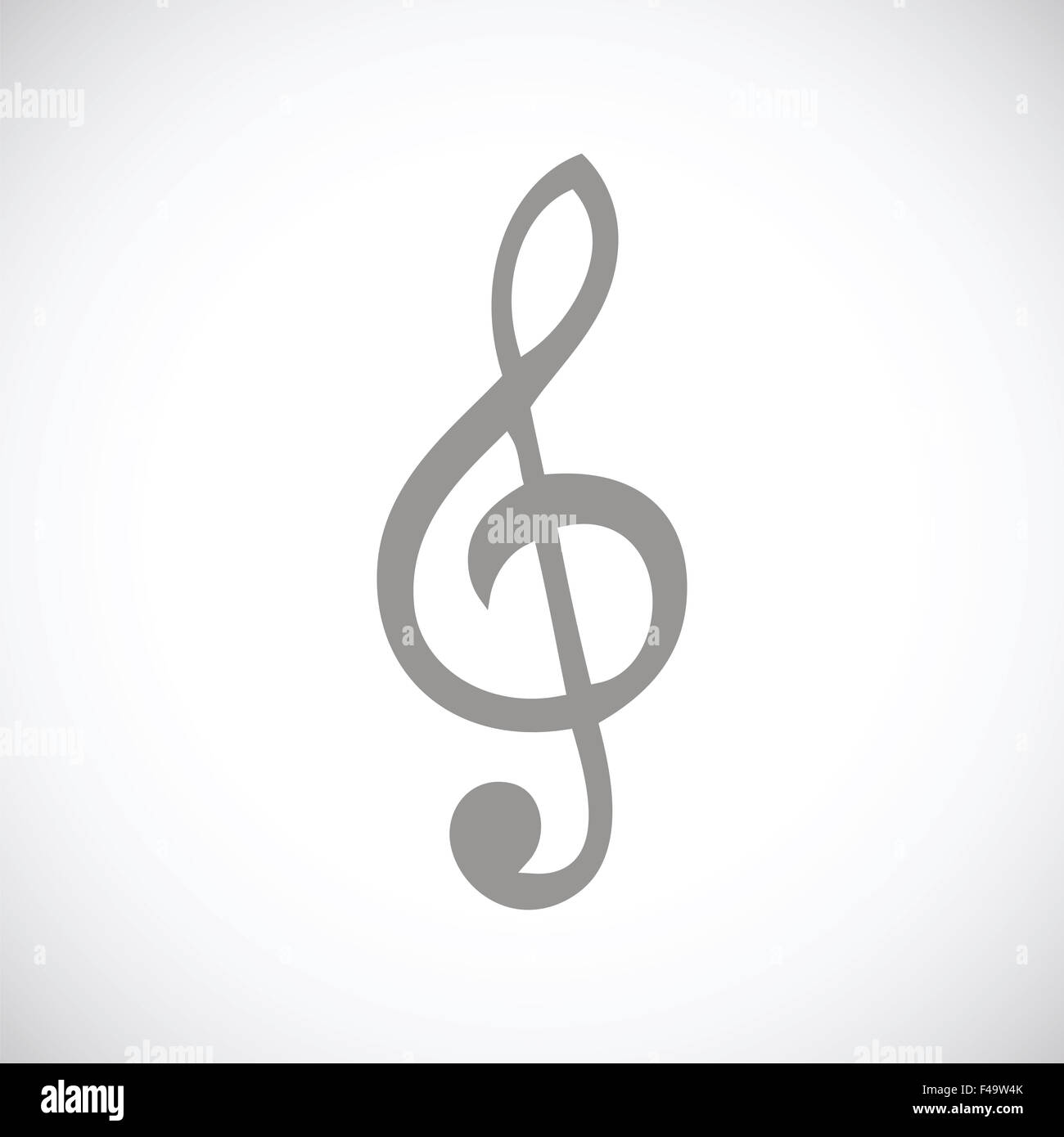 Treble clef black icon Stock Photo - Alamy