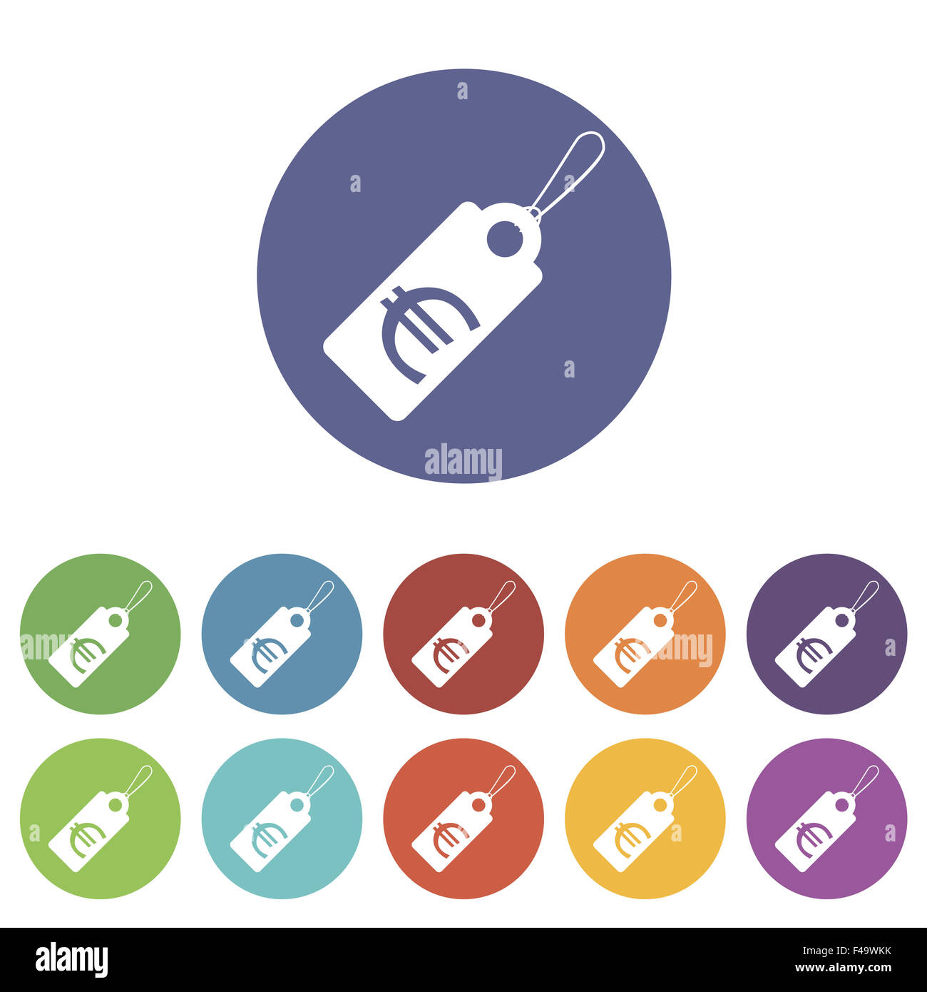 Flat tag icon hi-res stock photography and images - Alamy