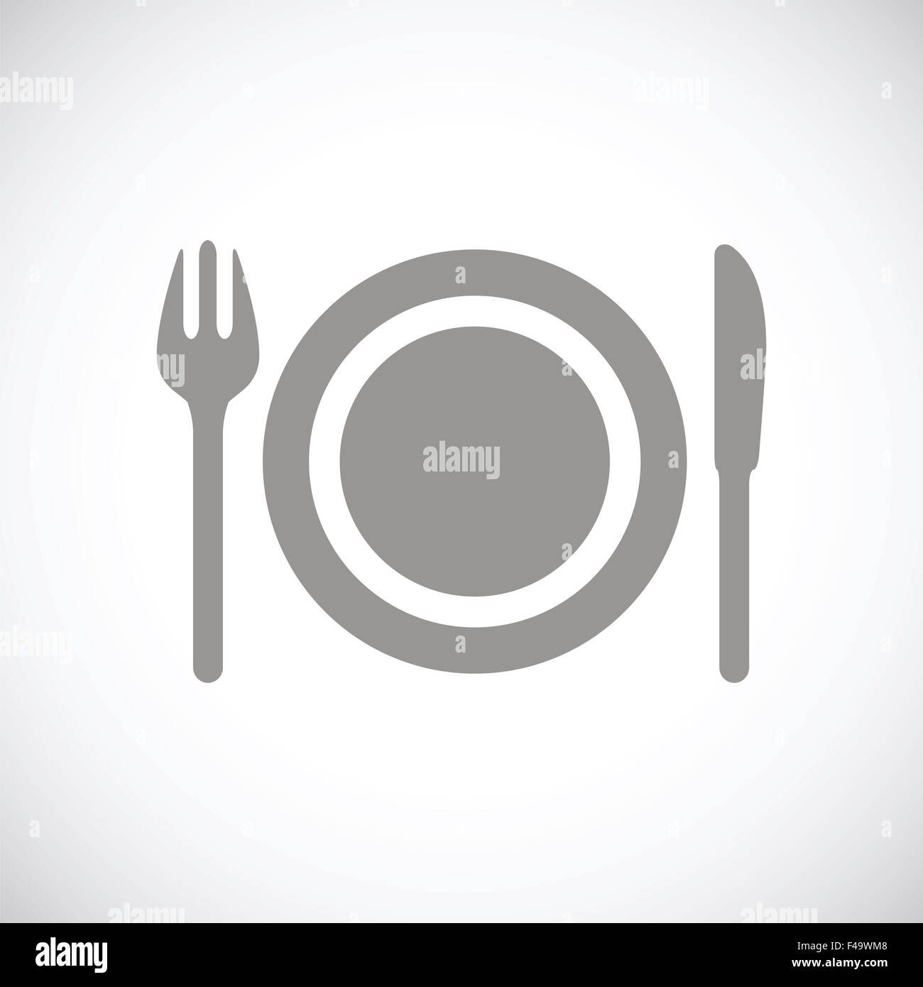 Plate black icon Stock Photo - Alamy