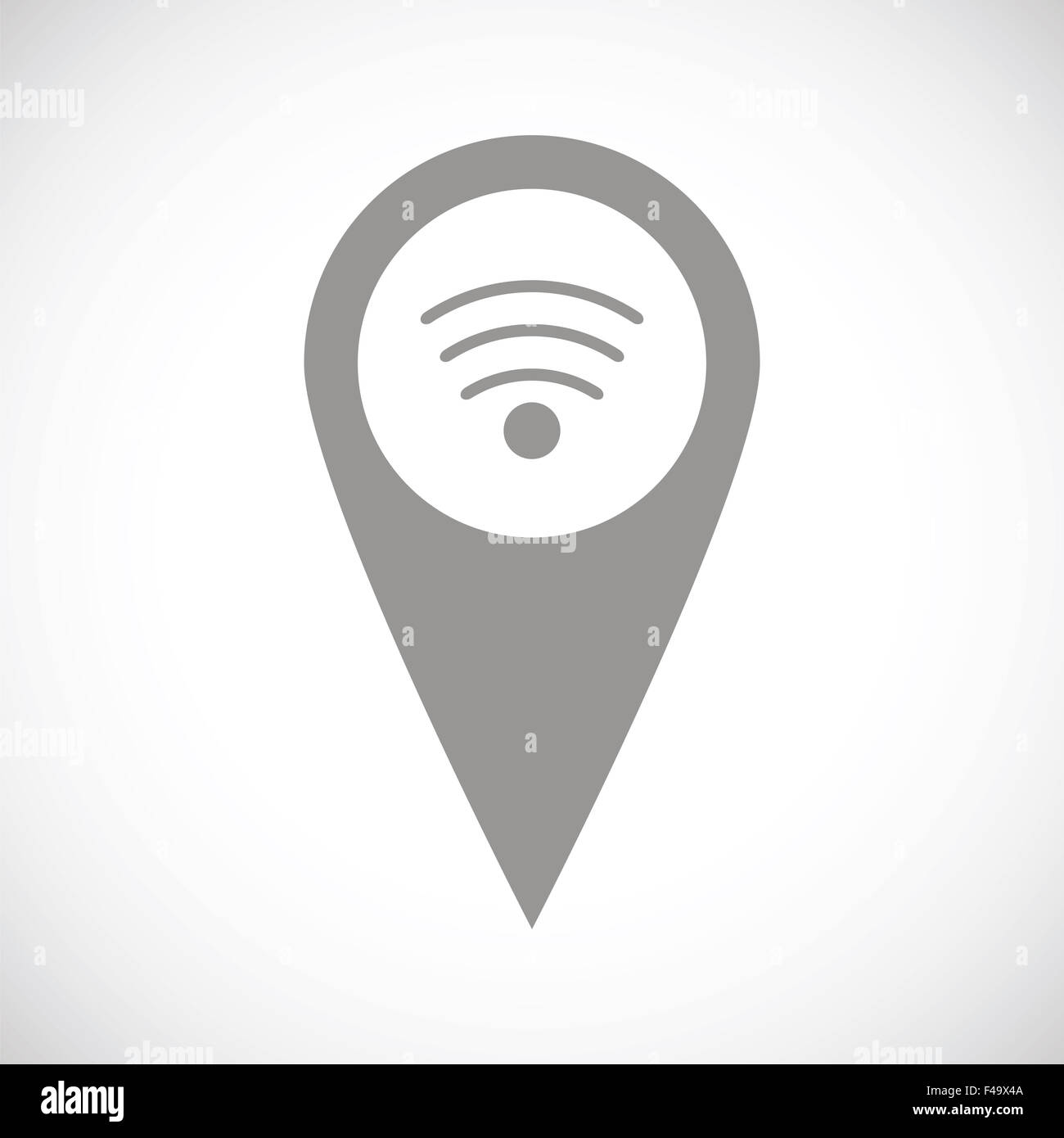 Wi-fi pointer black icon Stock Photo - Alamy