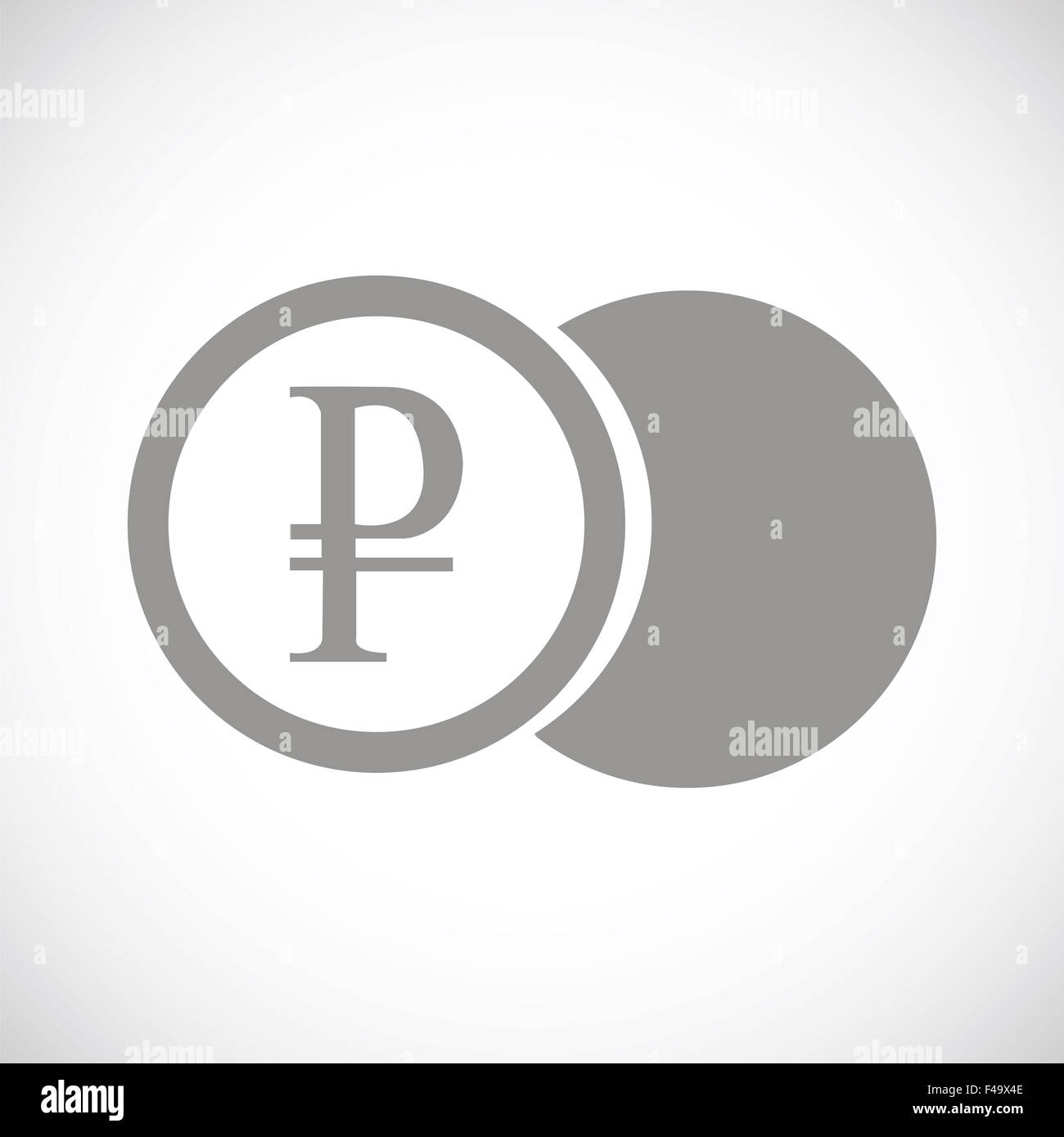 Rouble coin black icon Stock Photo - Alamy