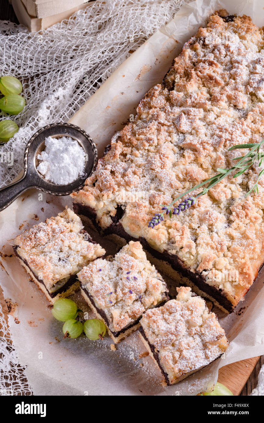 Gooseberries chocolate cake Stock Photo - Alamy
