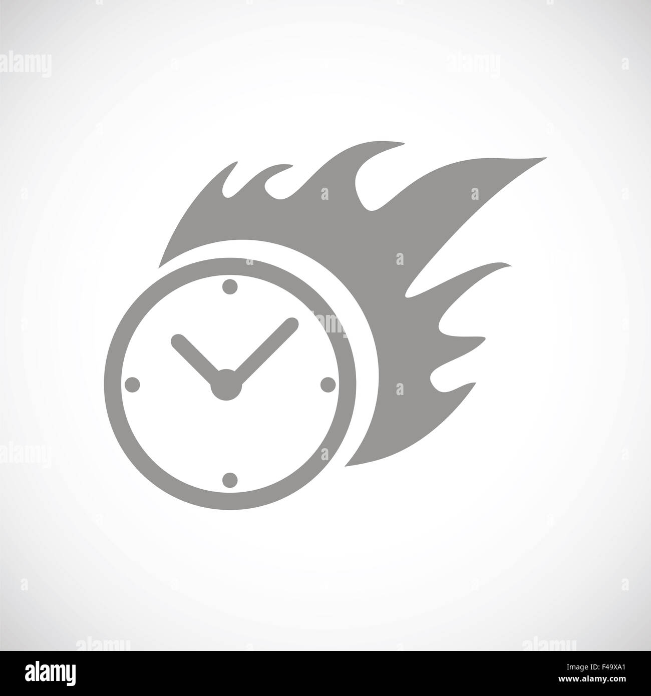 Hot clock black icon Stock Photo - Alamy