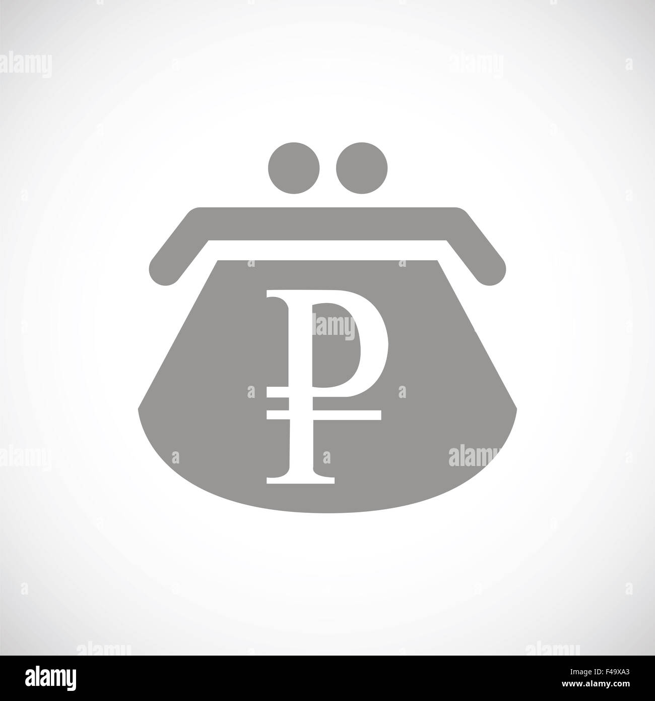 Rouble black icon Stock Photo - Alamy