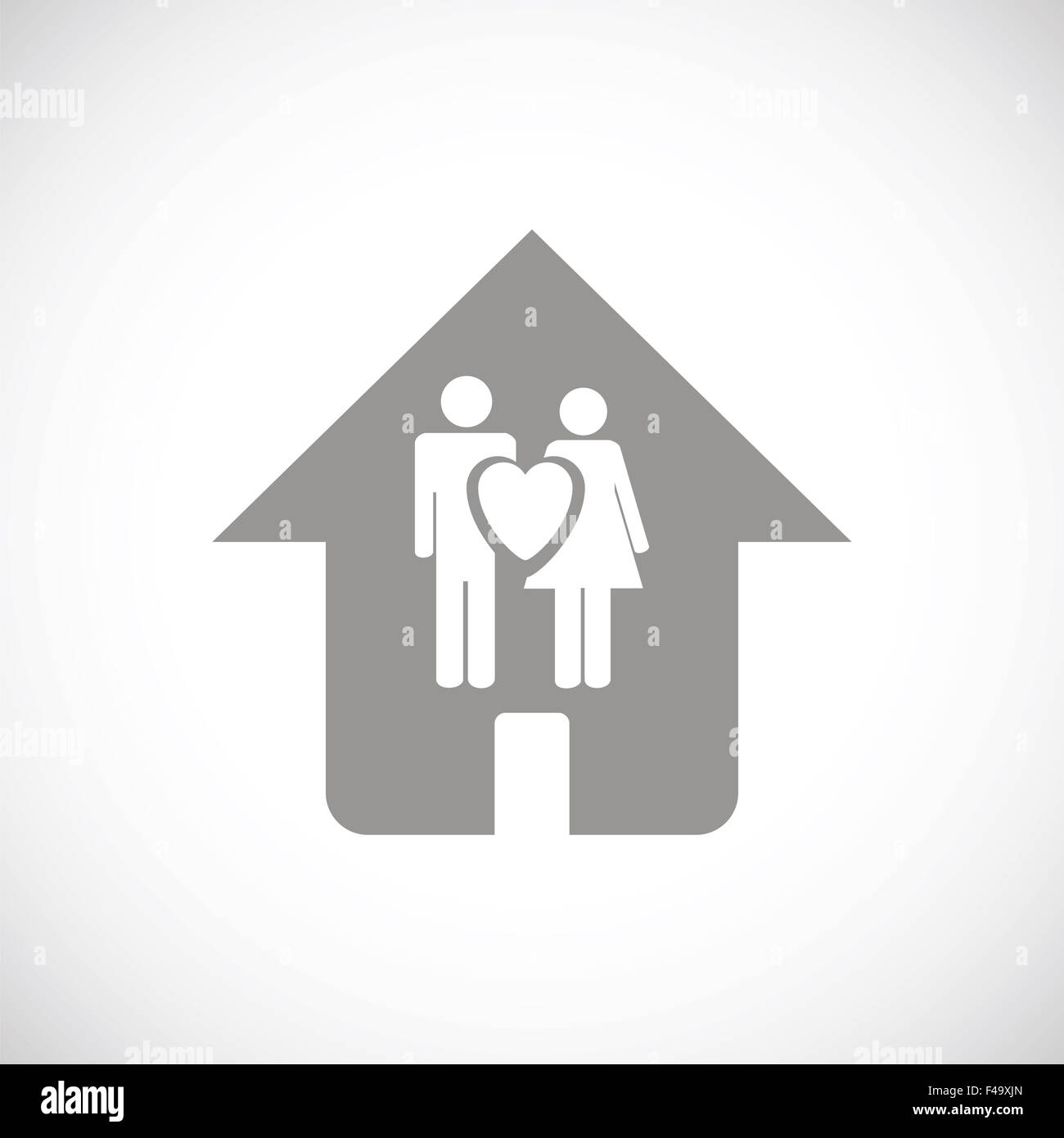 Home love icon hi-res stock photography and images - Alamy