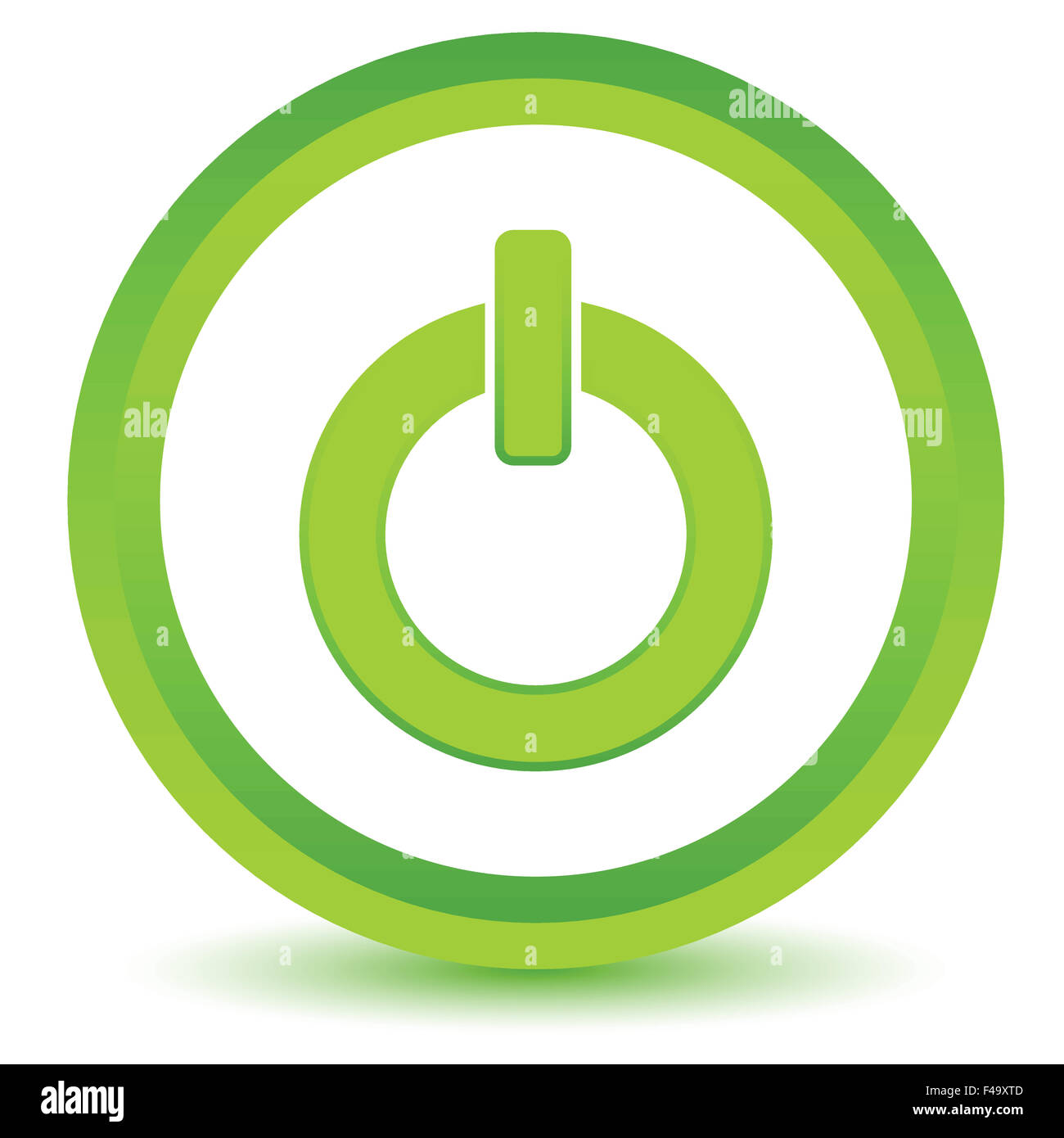 Green power icon Stock Photo - Alamy