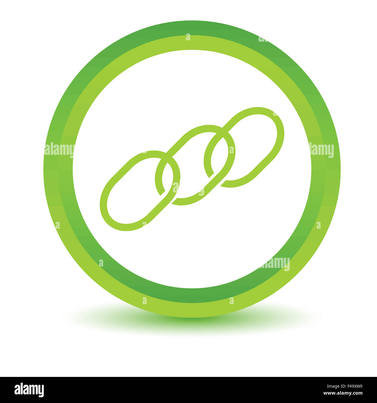 Green Chain icon Stock Photo - Alamy