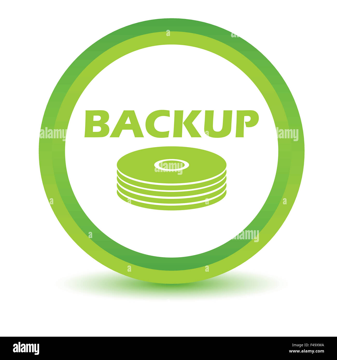 Green backup icon Stock Photo - Alamy