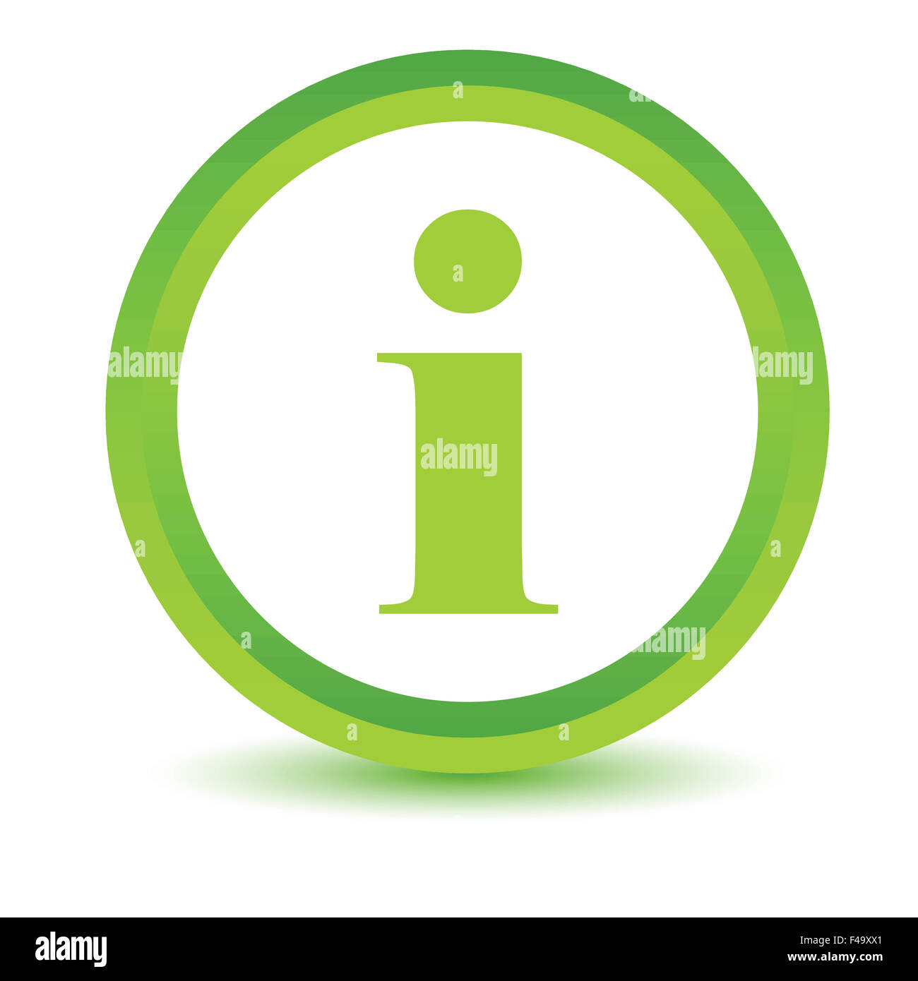 Green info icon Stock Photo - Alamy
