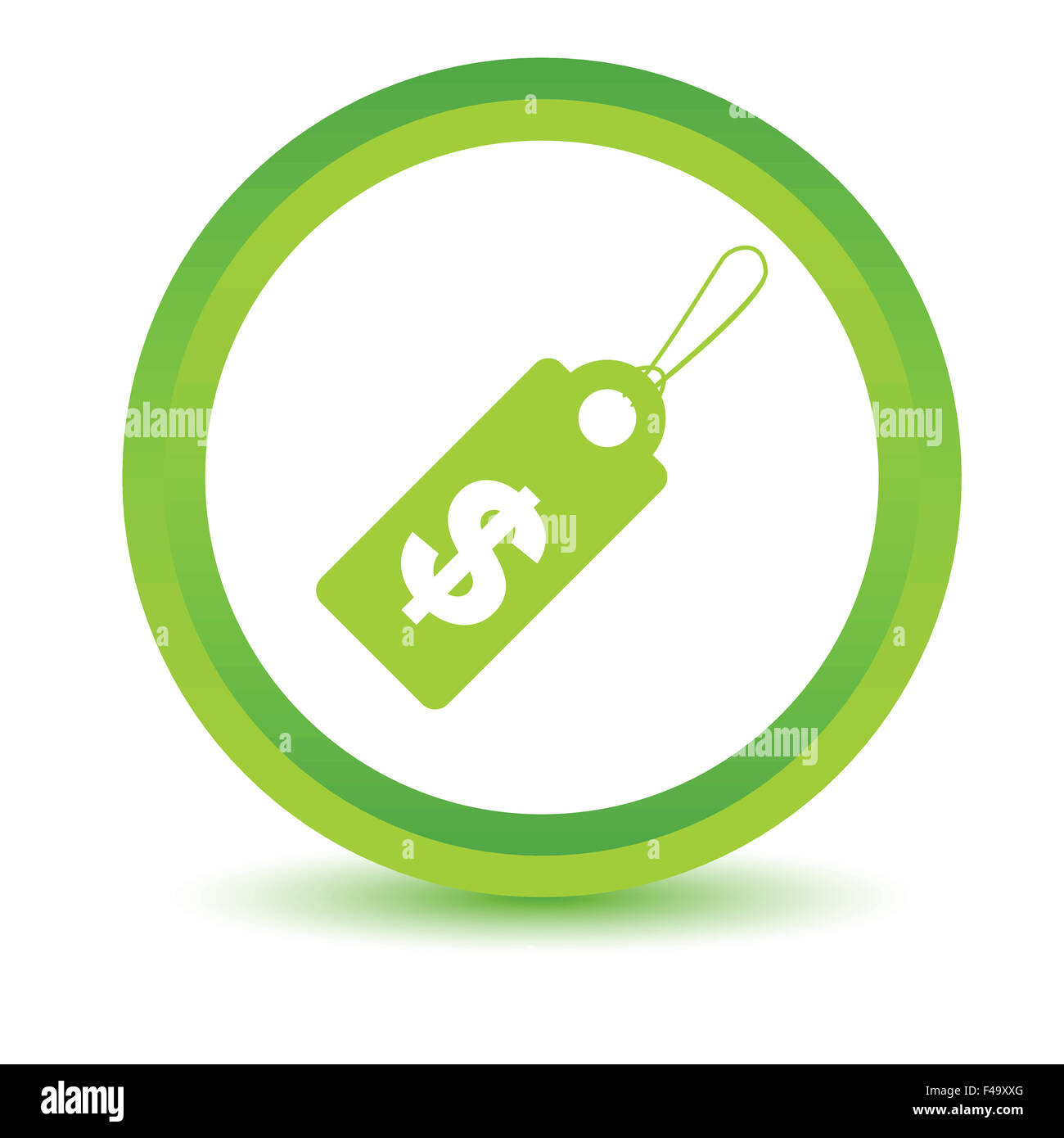 Green Dollar tag icon Stock Photo - Alamy