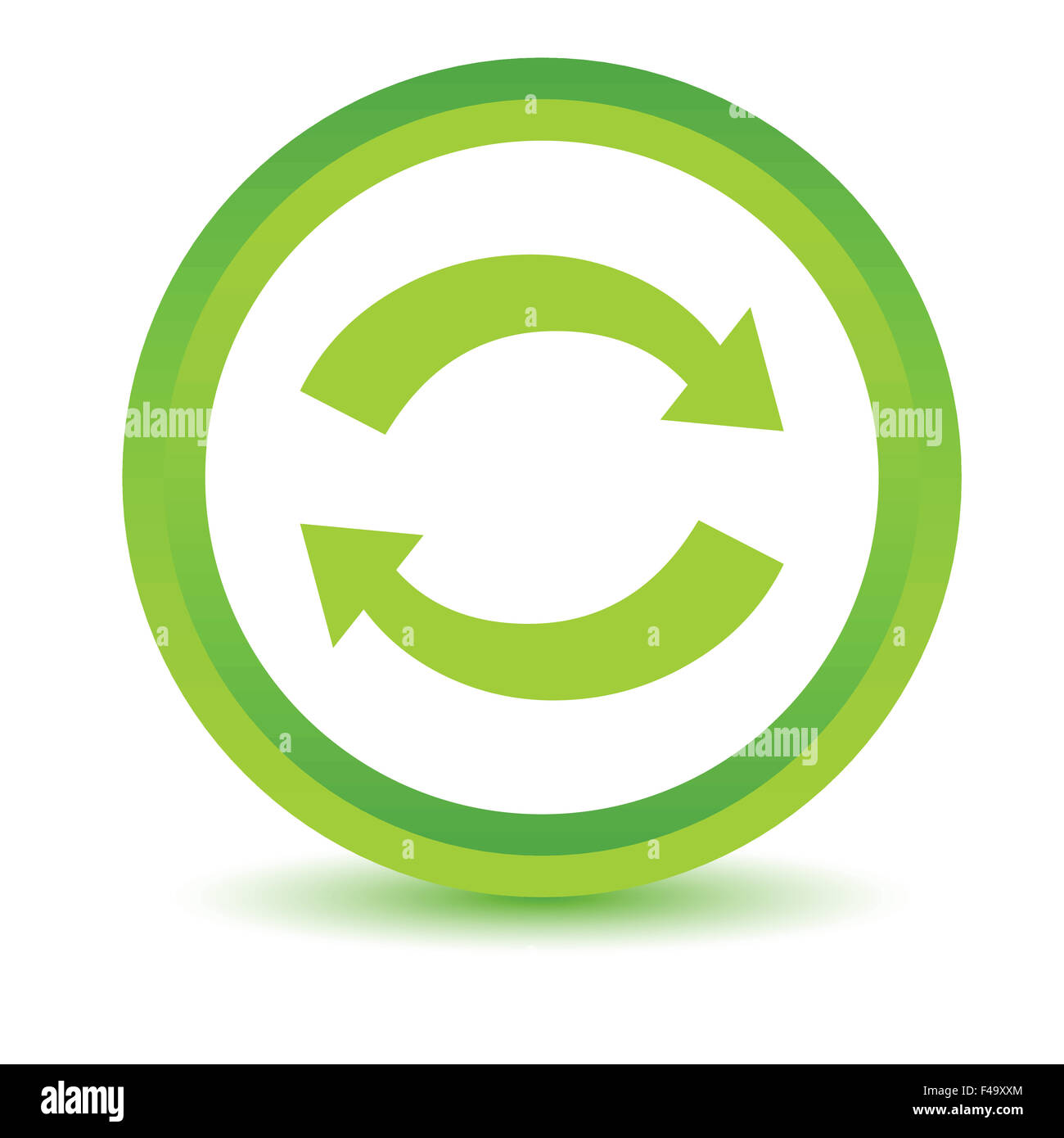 Green synchronization icon Stock Photo - Alamy
