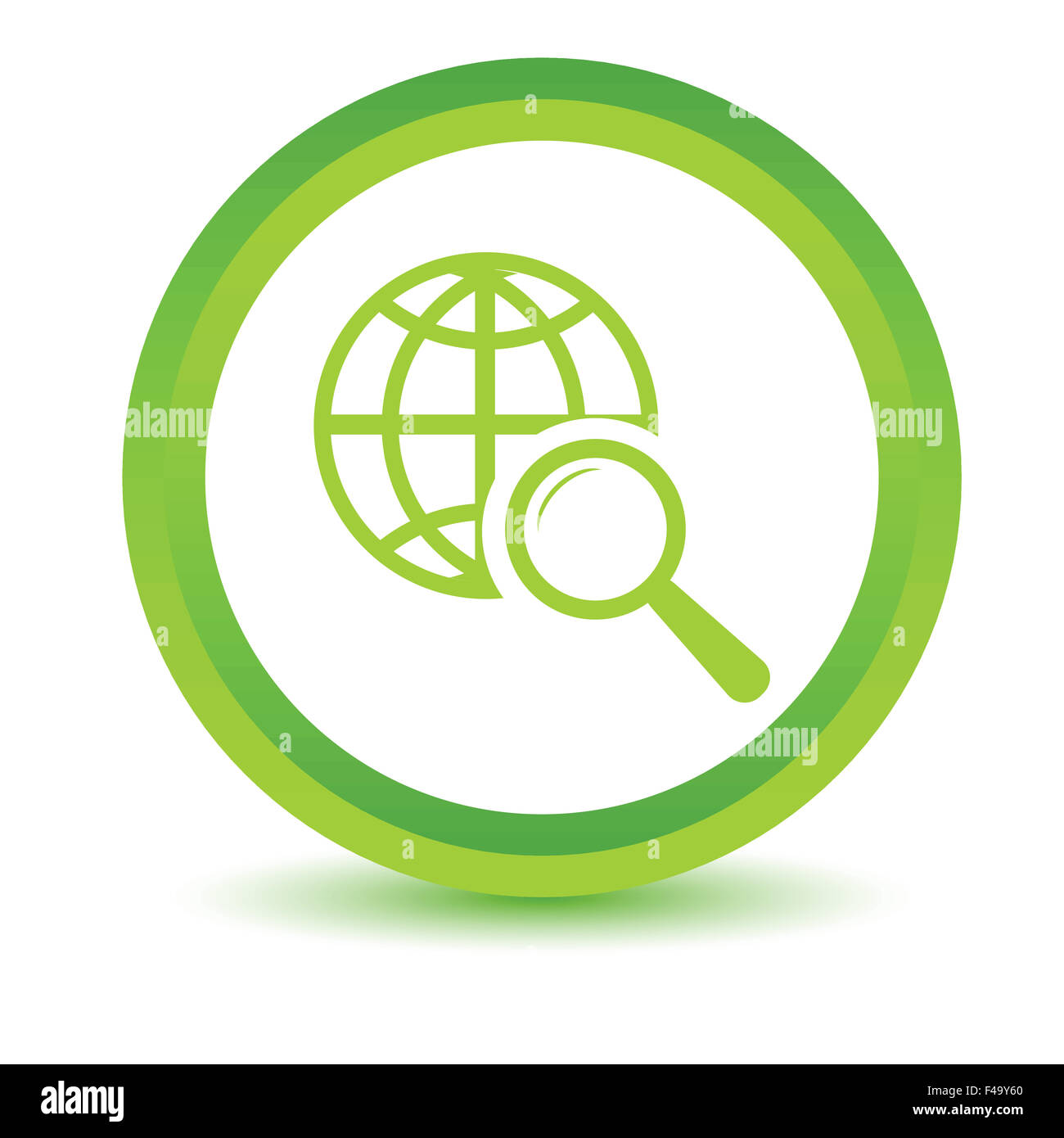 Green World scan icon Stock Photo - Alamy
