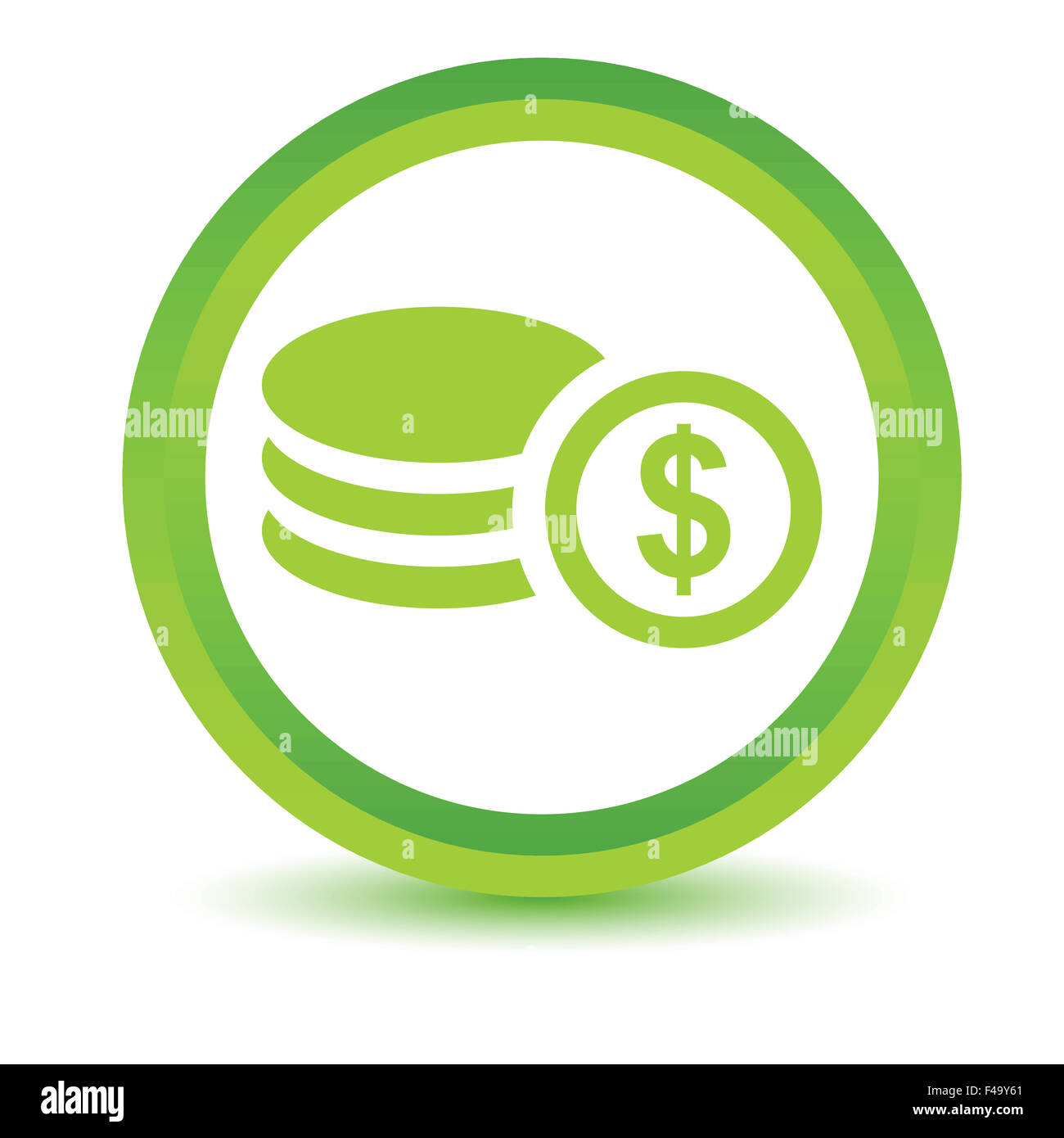 Green Money icon Stock Photo - Alamy