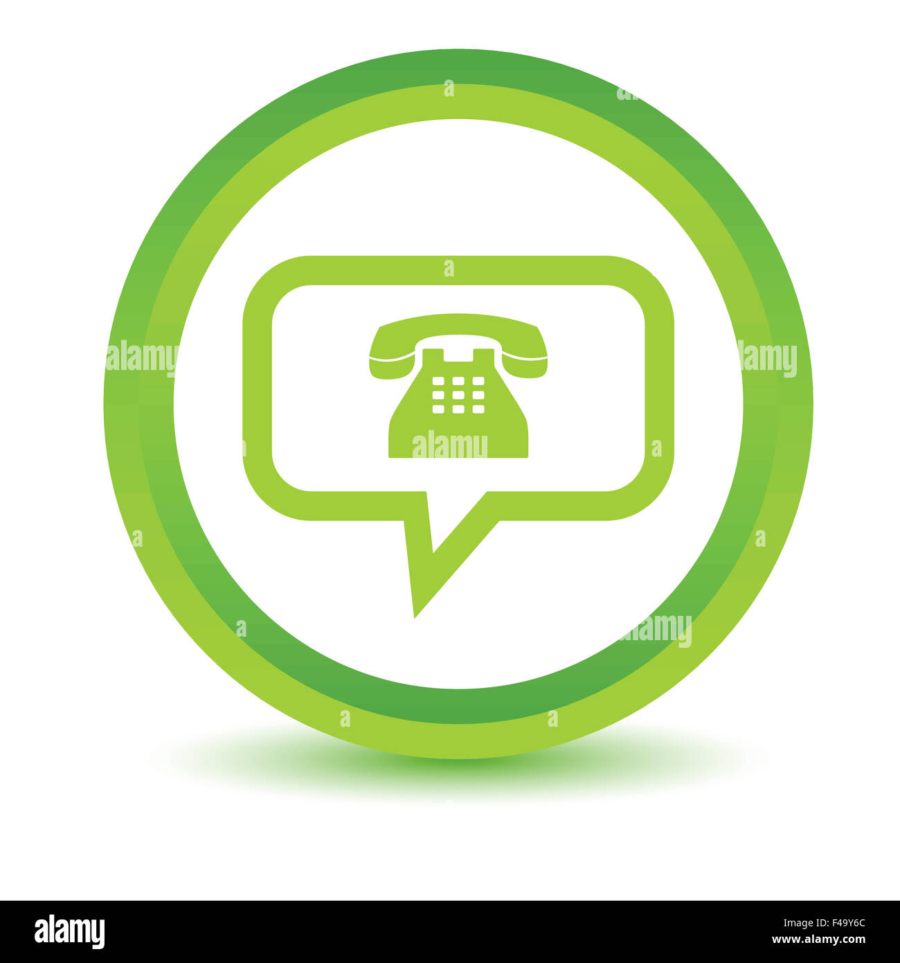 Green Phone icon Stock Photo - Alamy