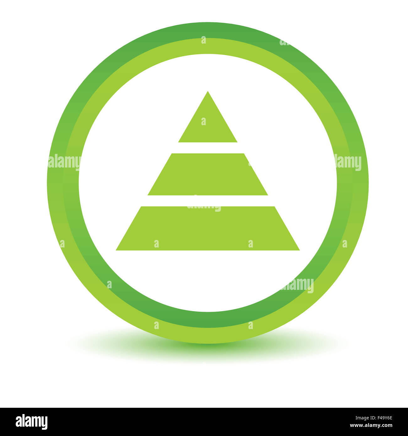 Green pyramid icon Stock Photo - Alamy