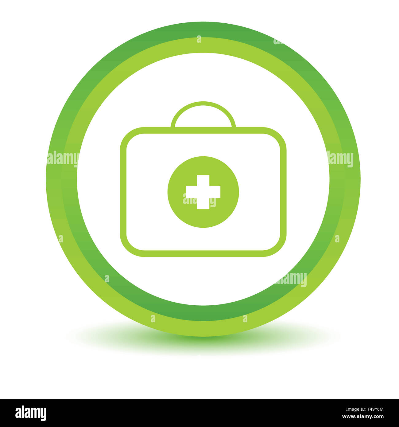 Green doctor bag icon Stock Photo - Alamy