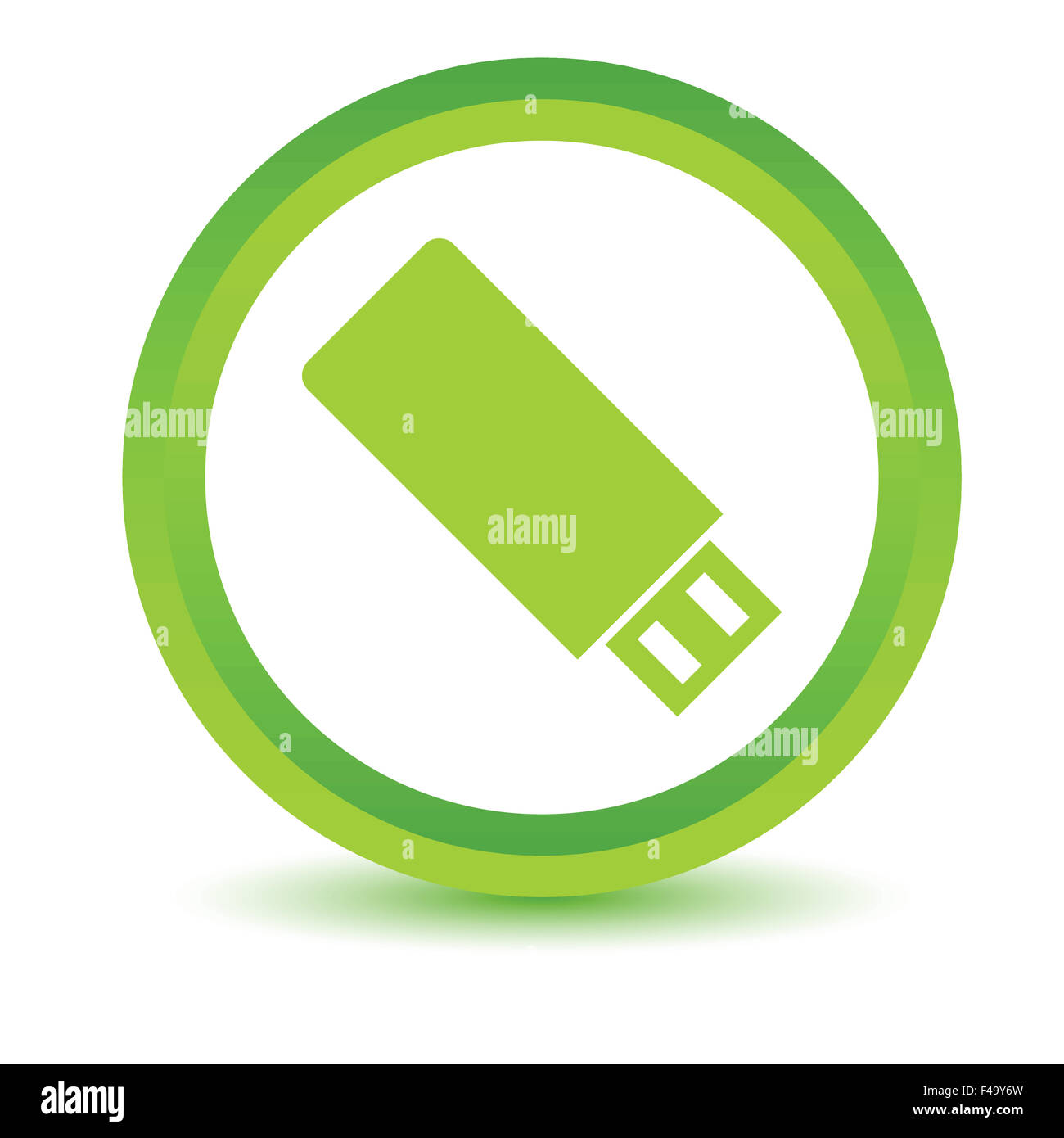 Green flash drive icon Stock Photo - Alamy