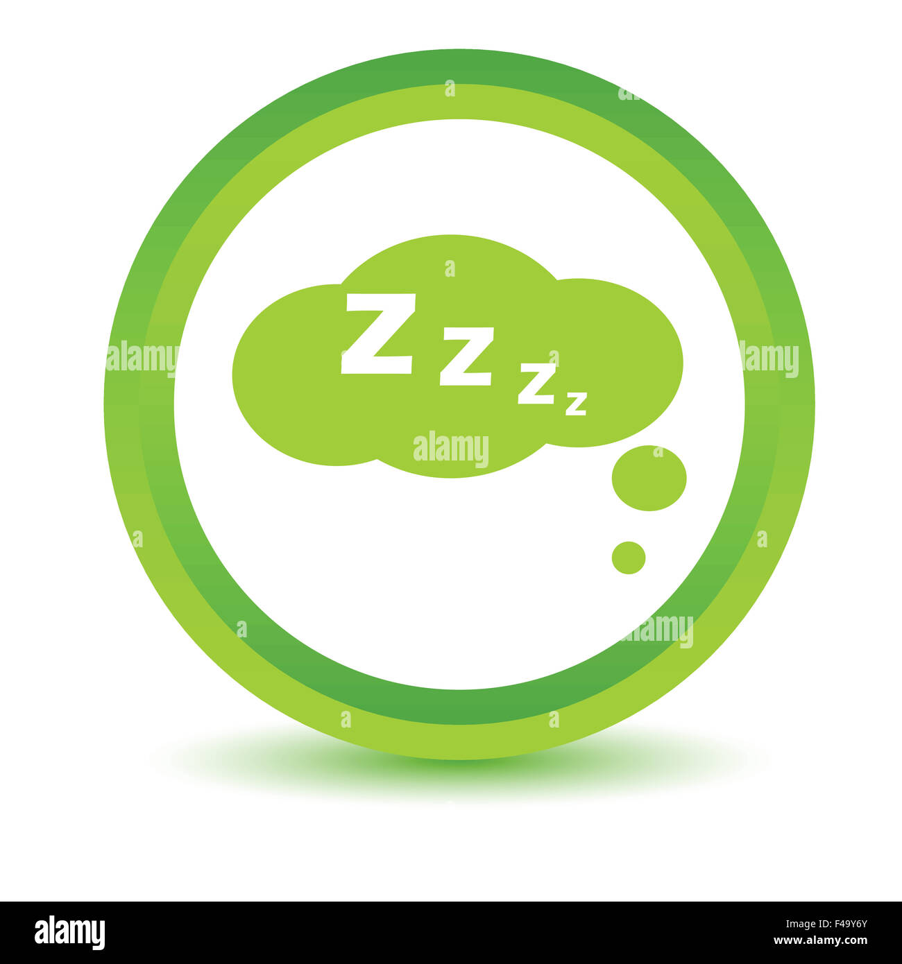 Green sleep icon Stock Photo - Alamy