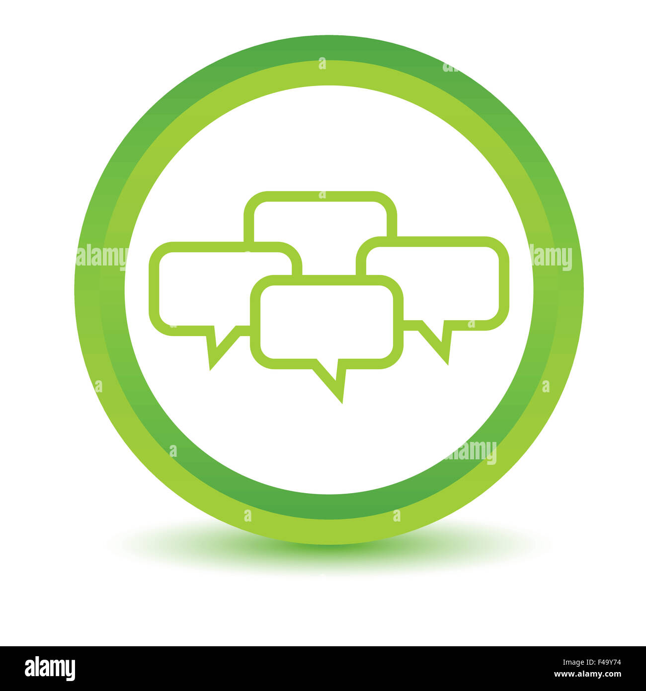 Green Dialog icon Stock Photo - Alamy
