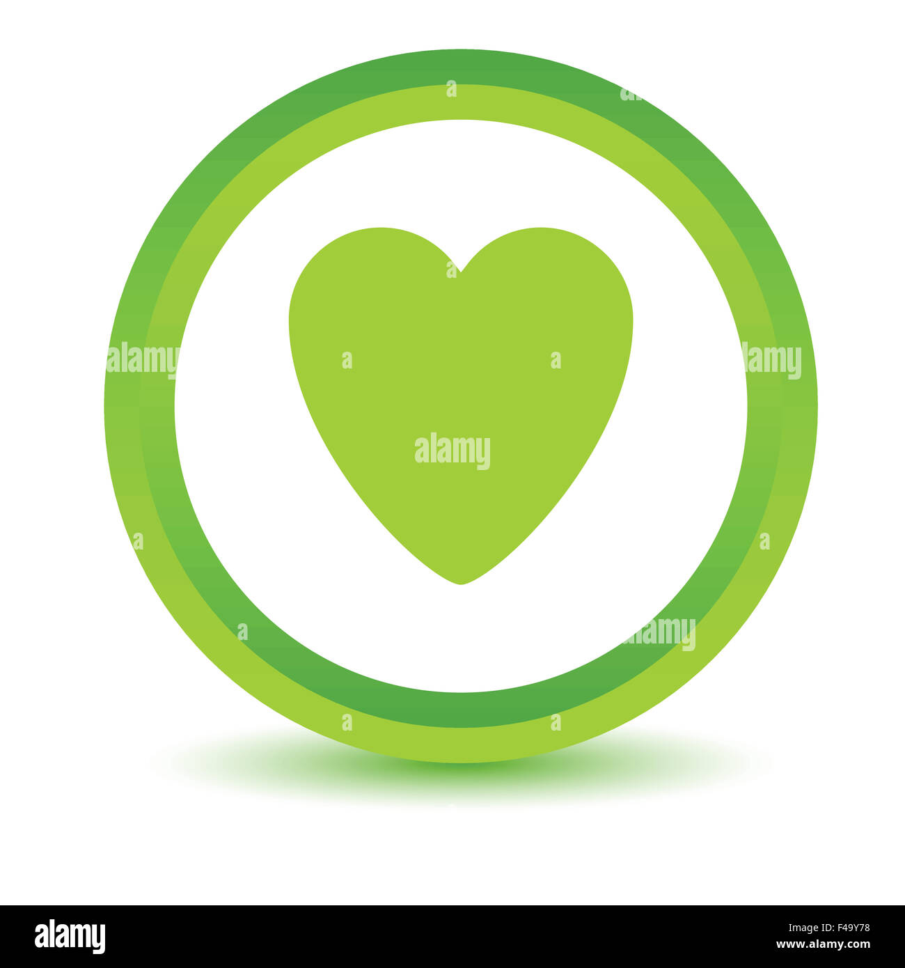 Green heart icon Stock Photo - Alamy