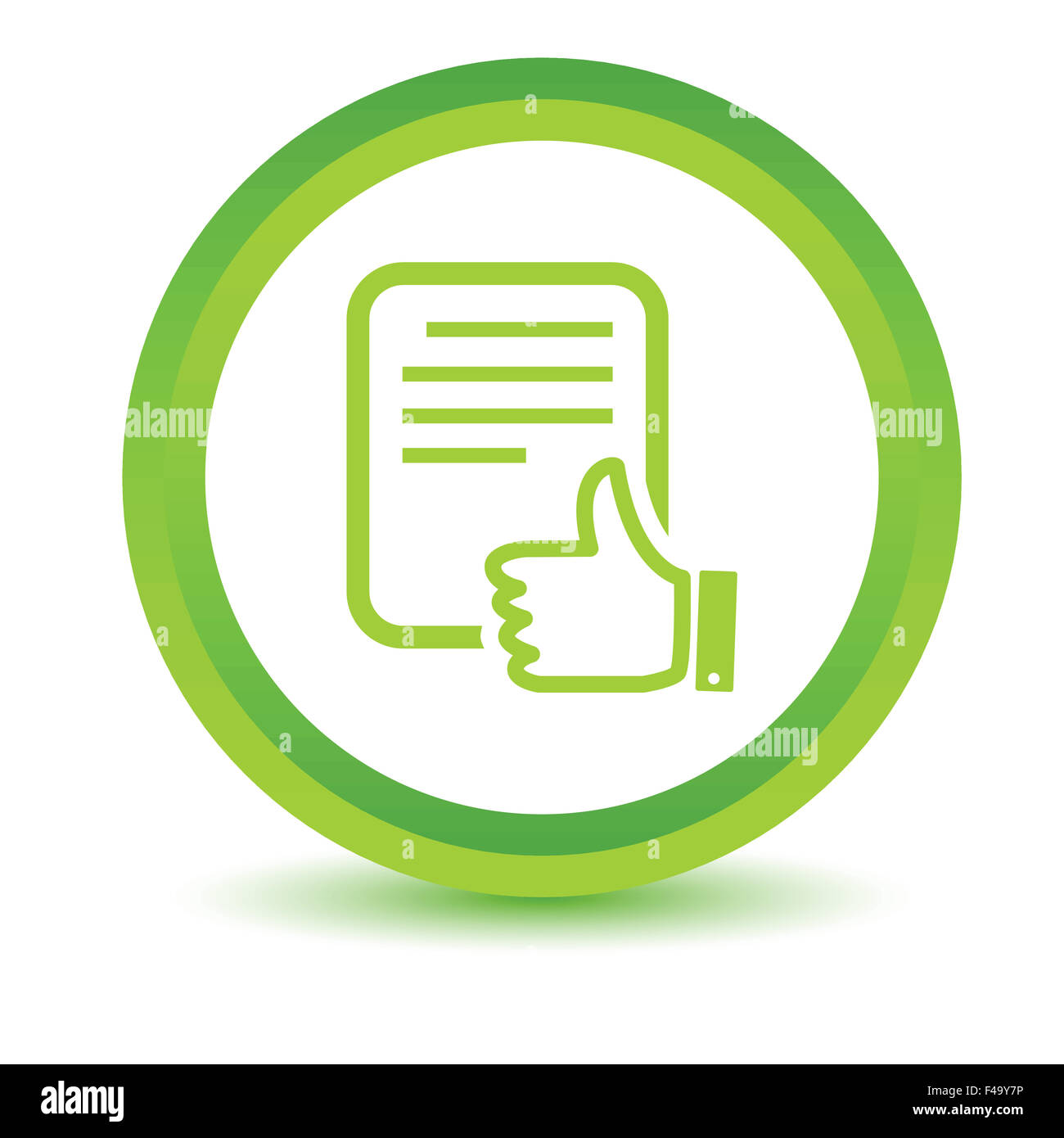 Green Document icon Stock Photo - Alamy