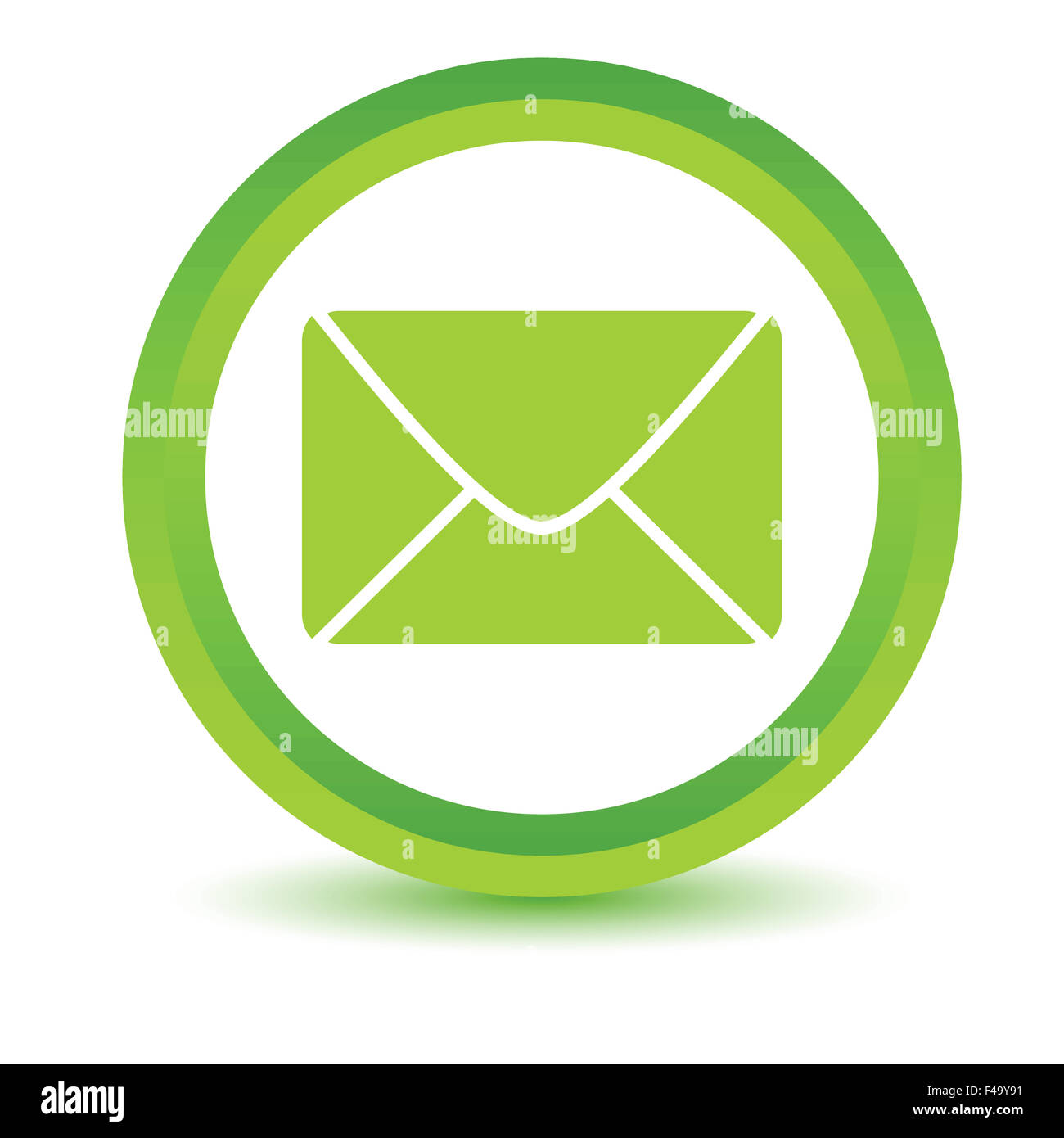 Green mail icon Stock Photo - Alamy
