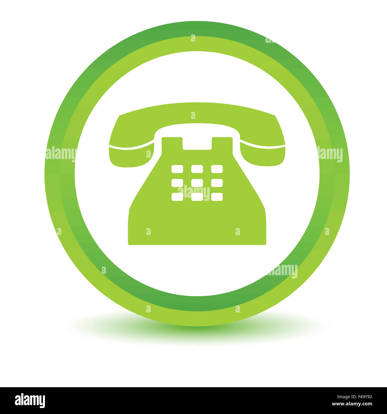 Green Telephone icon Stock Photo - Alamy