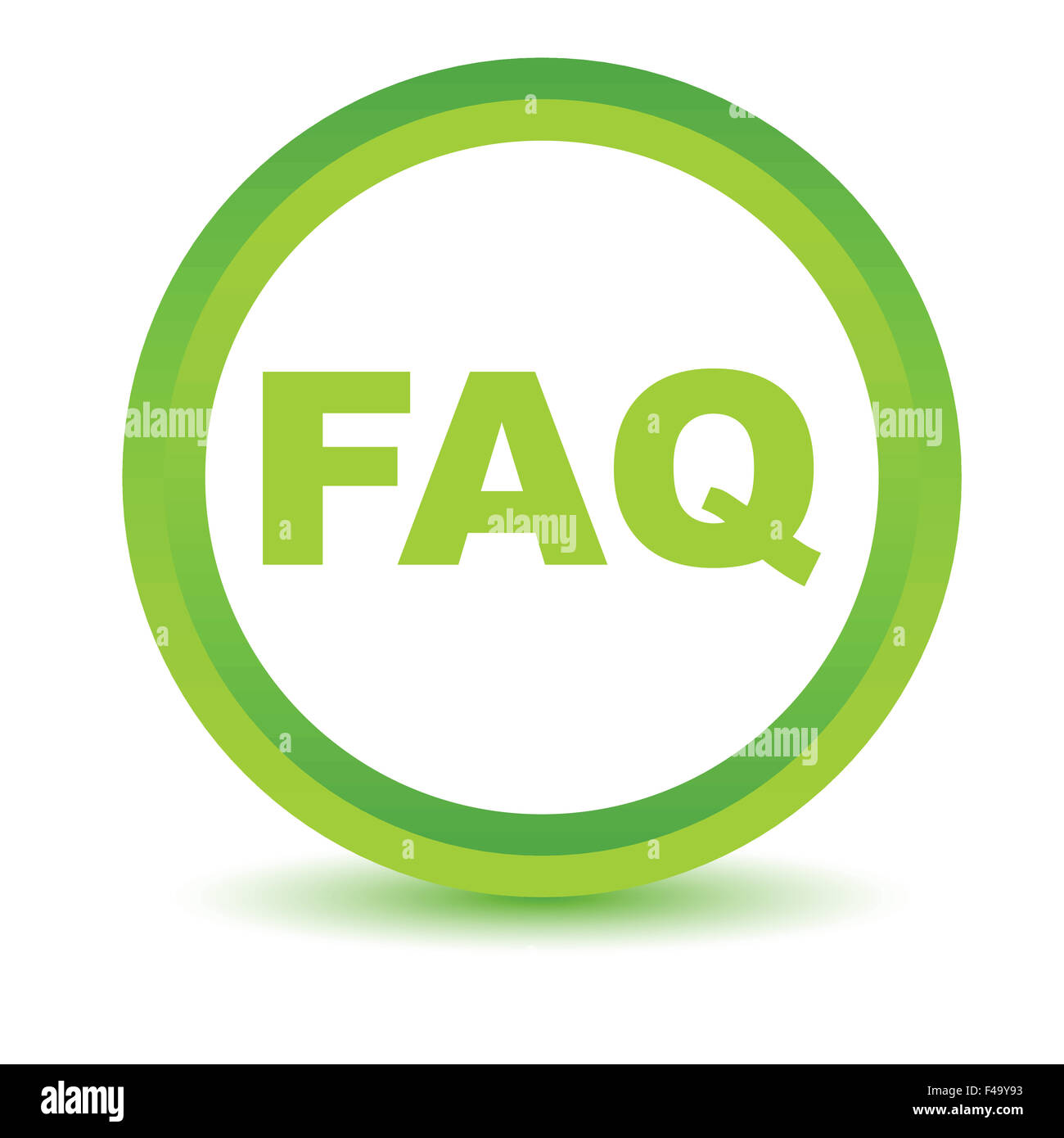 Green faq icon Stock Photo - Alamy