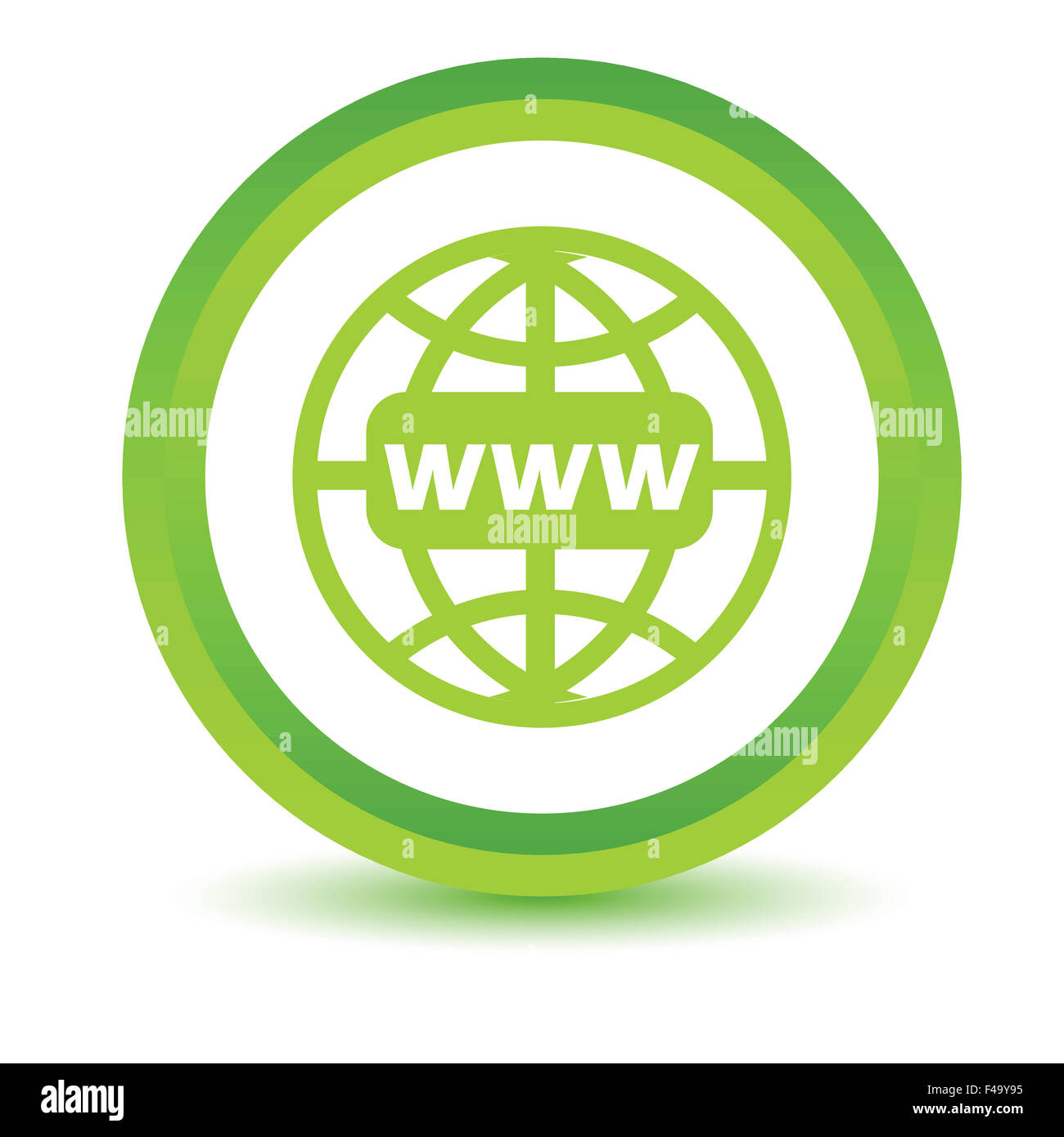 Green Www icon Stock Photo - Alamy