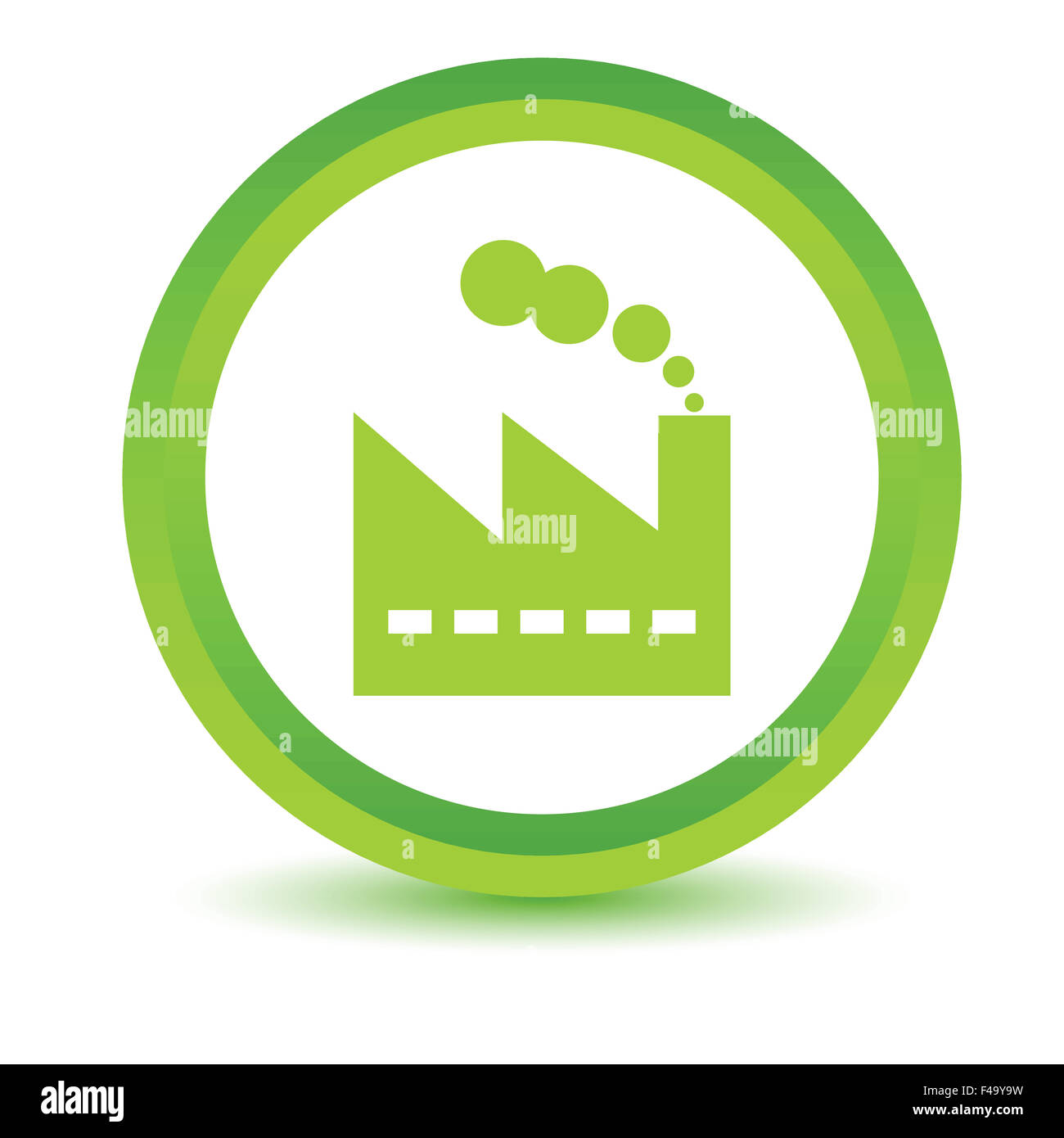 Green factory icon Stock Photo - Alamy