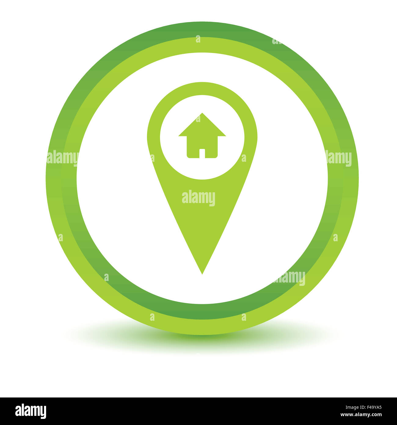 Green Home pointer icon Stock Photo - Alamy