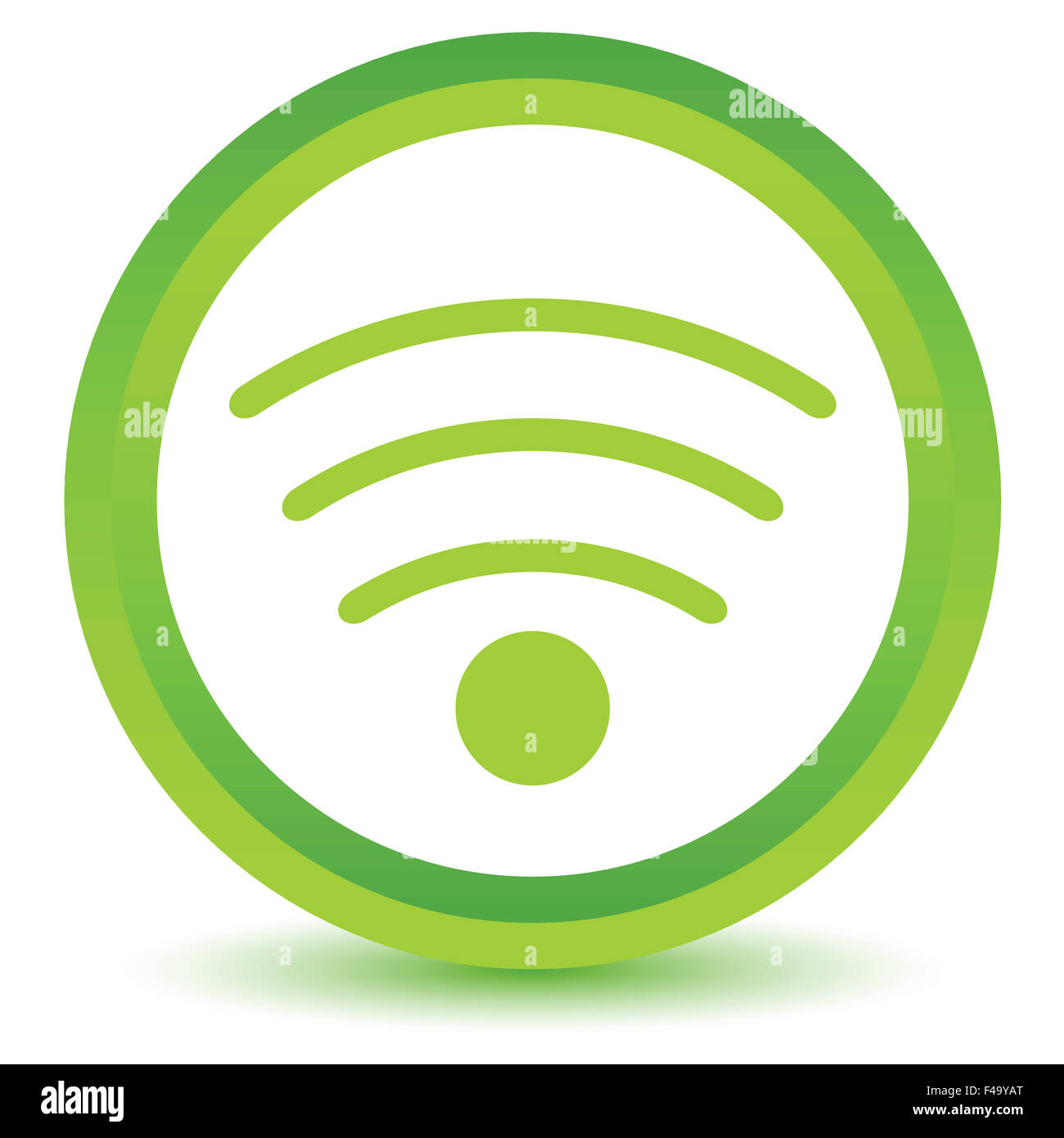 Green Wifi icon Stock Photo - Alamy