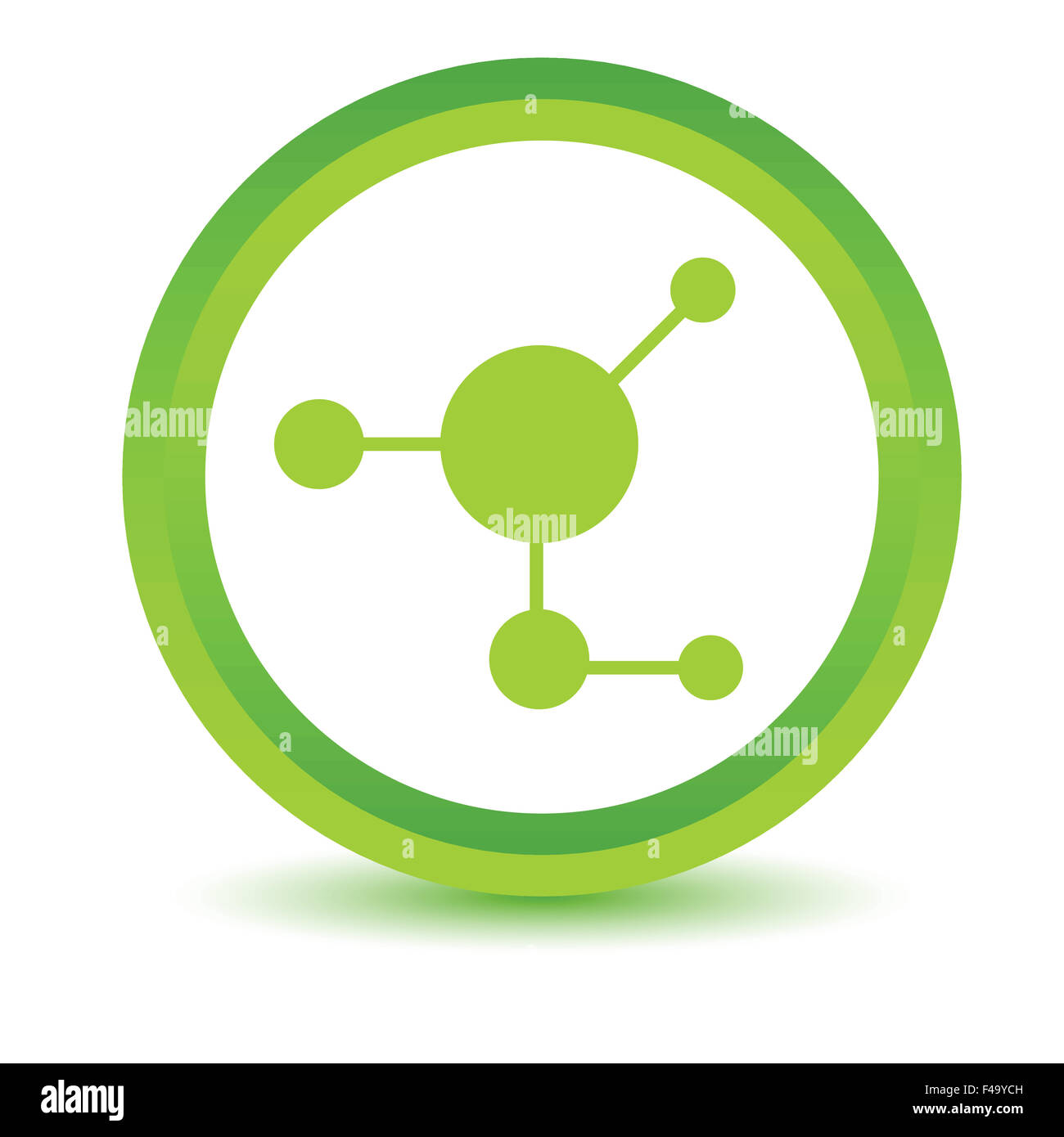 Green Atom icon Stock Photo - Alamy