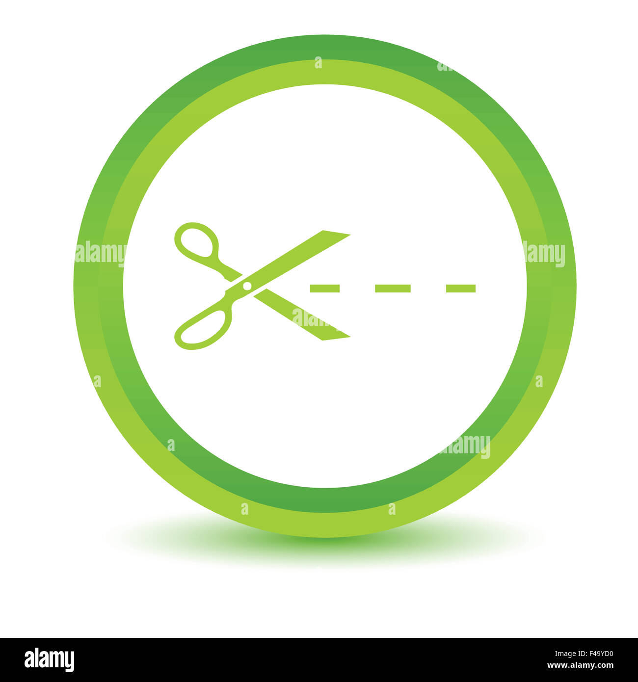 Green Cut icon Stock Photo - Alamy