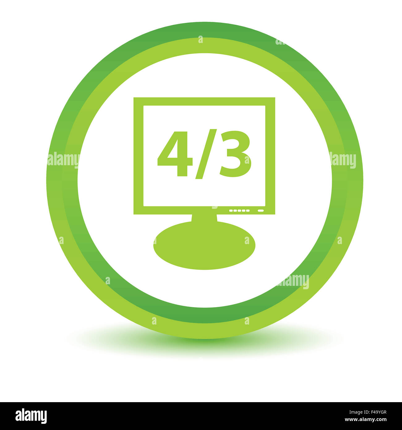 Green monitor icon Stock Photo - Alamy