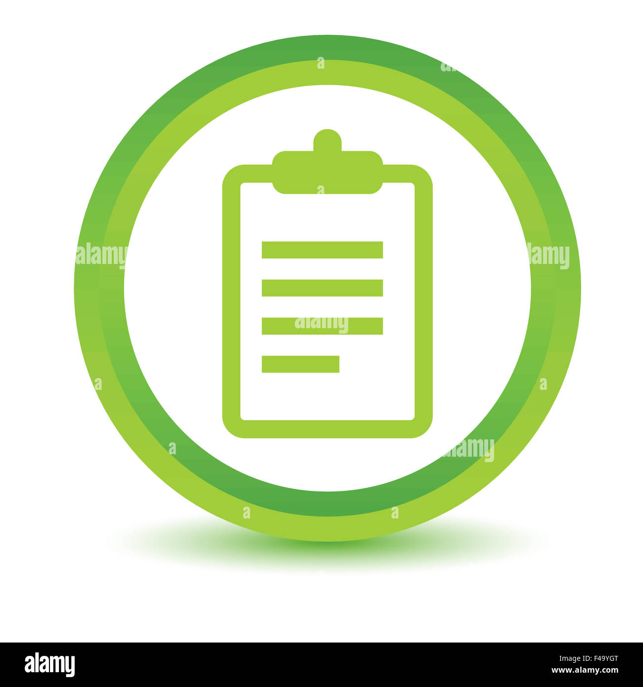 Green list icon Stock Photo - Alamy