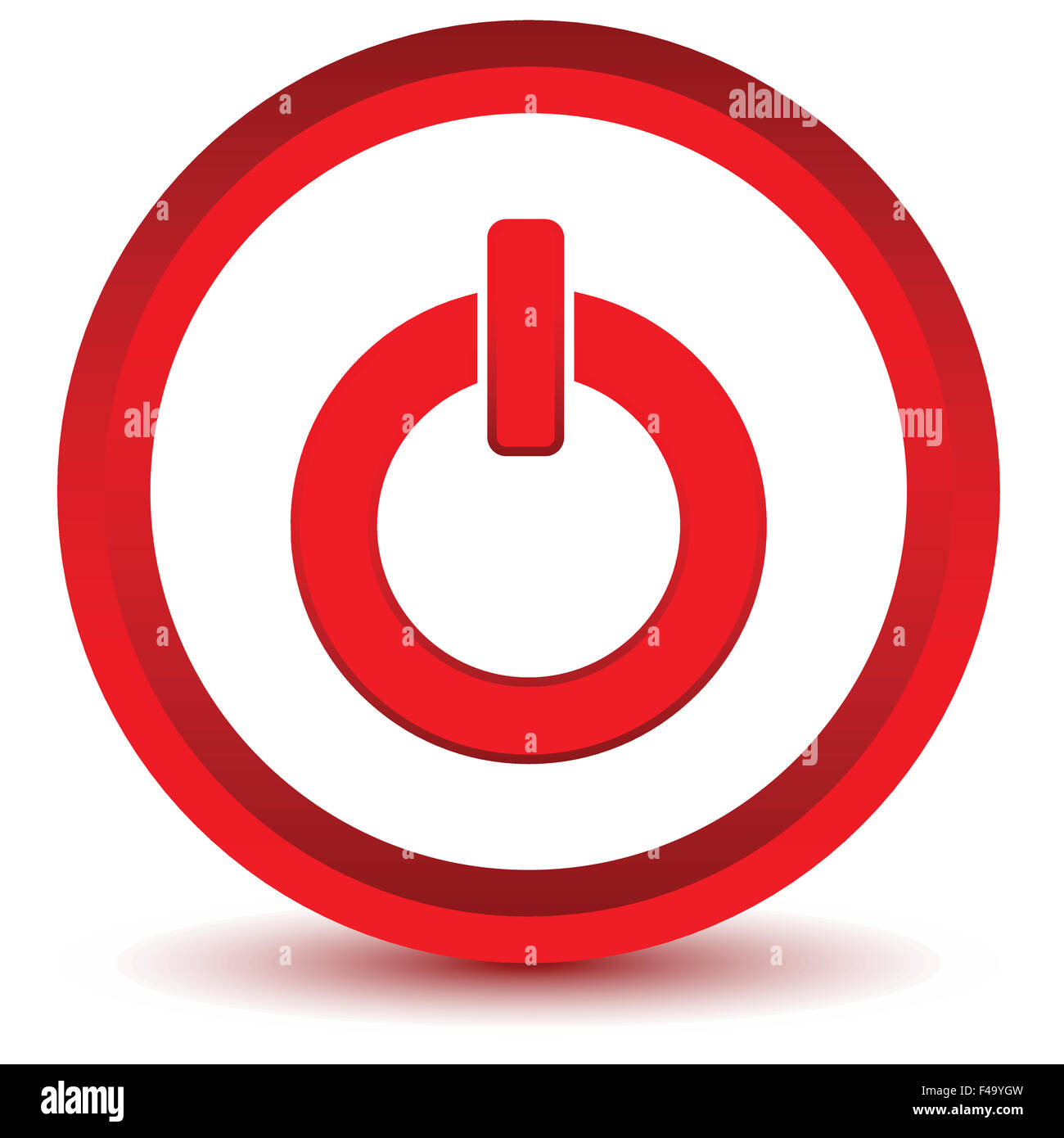 Red power icon hi-res stock photography and images - Alamy