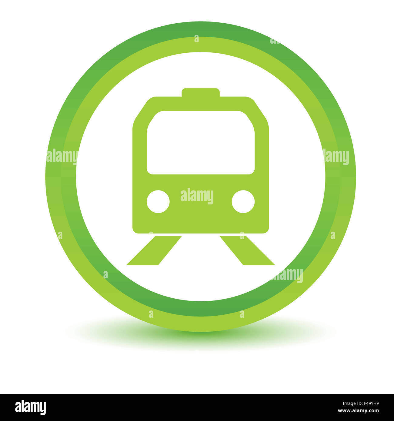 Green Train icon Stock Photo - Alamy